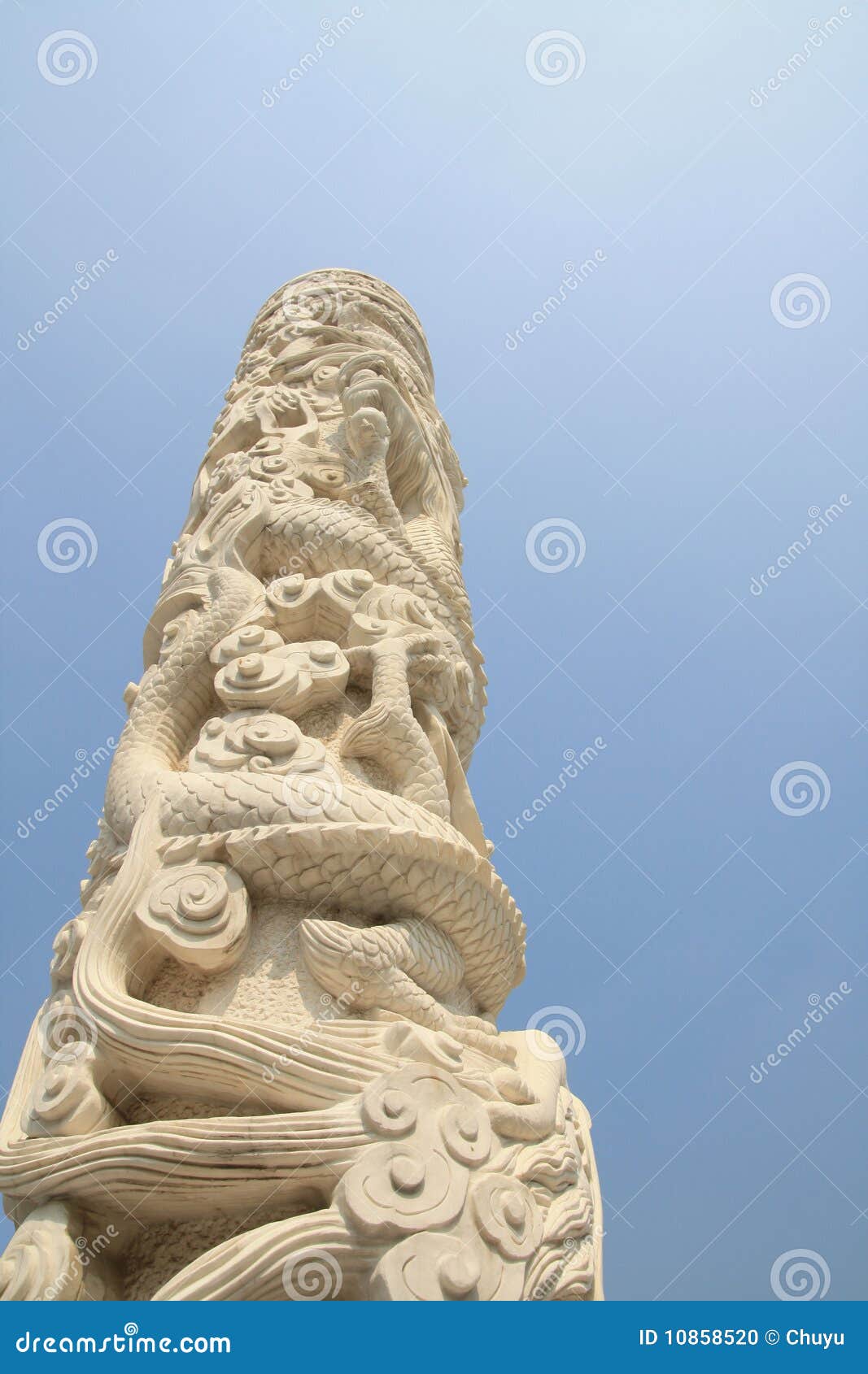 Marble dragon column stock photo. Image of eastern, asian - 10858520