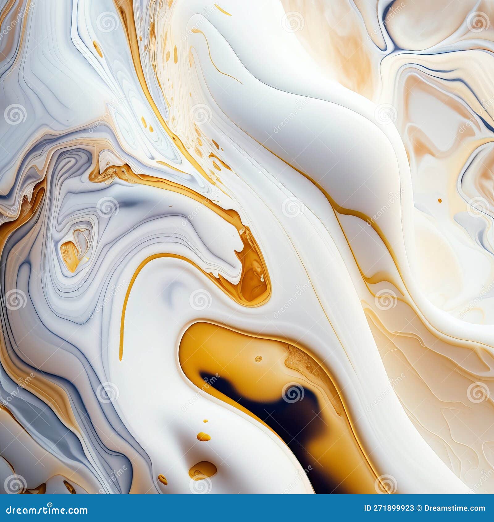 Marble Drawing with White and Gold Paints Generative AI Stock ...