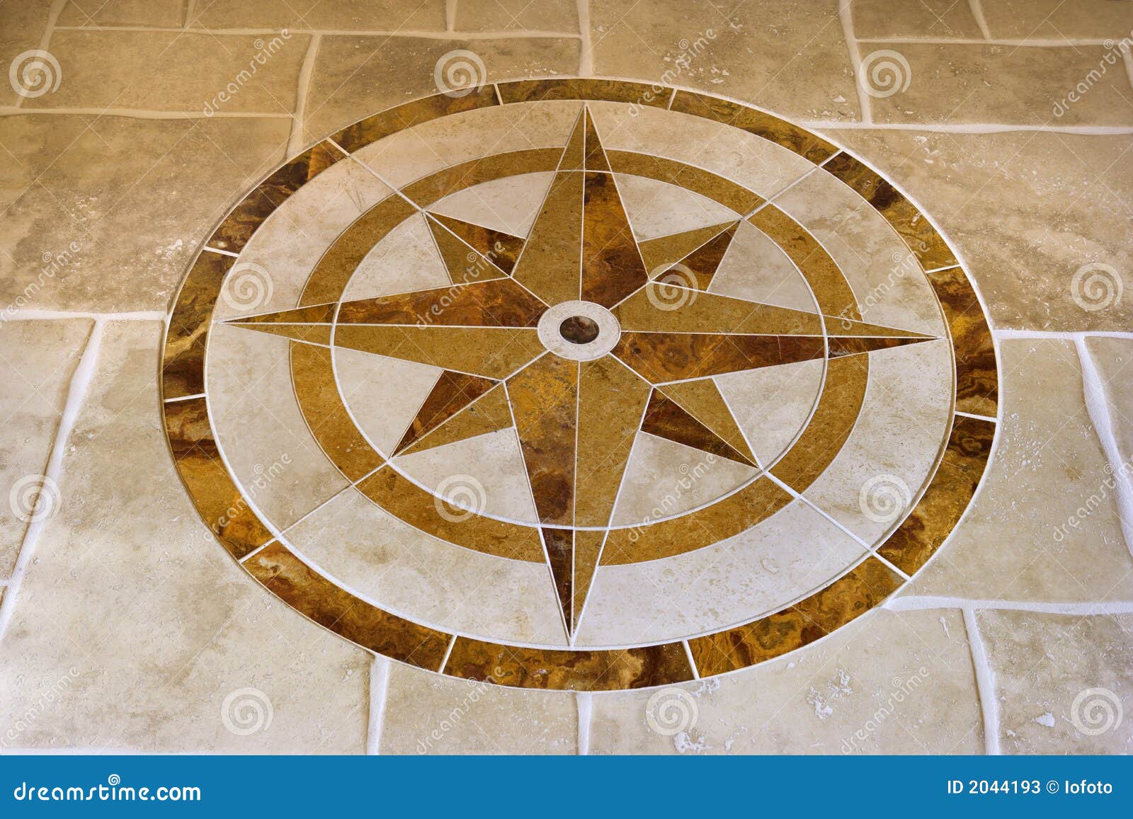 Marble Floor with Star Shape. Stock Image - Image of flooring, design ...