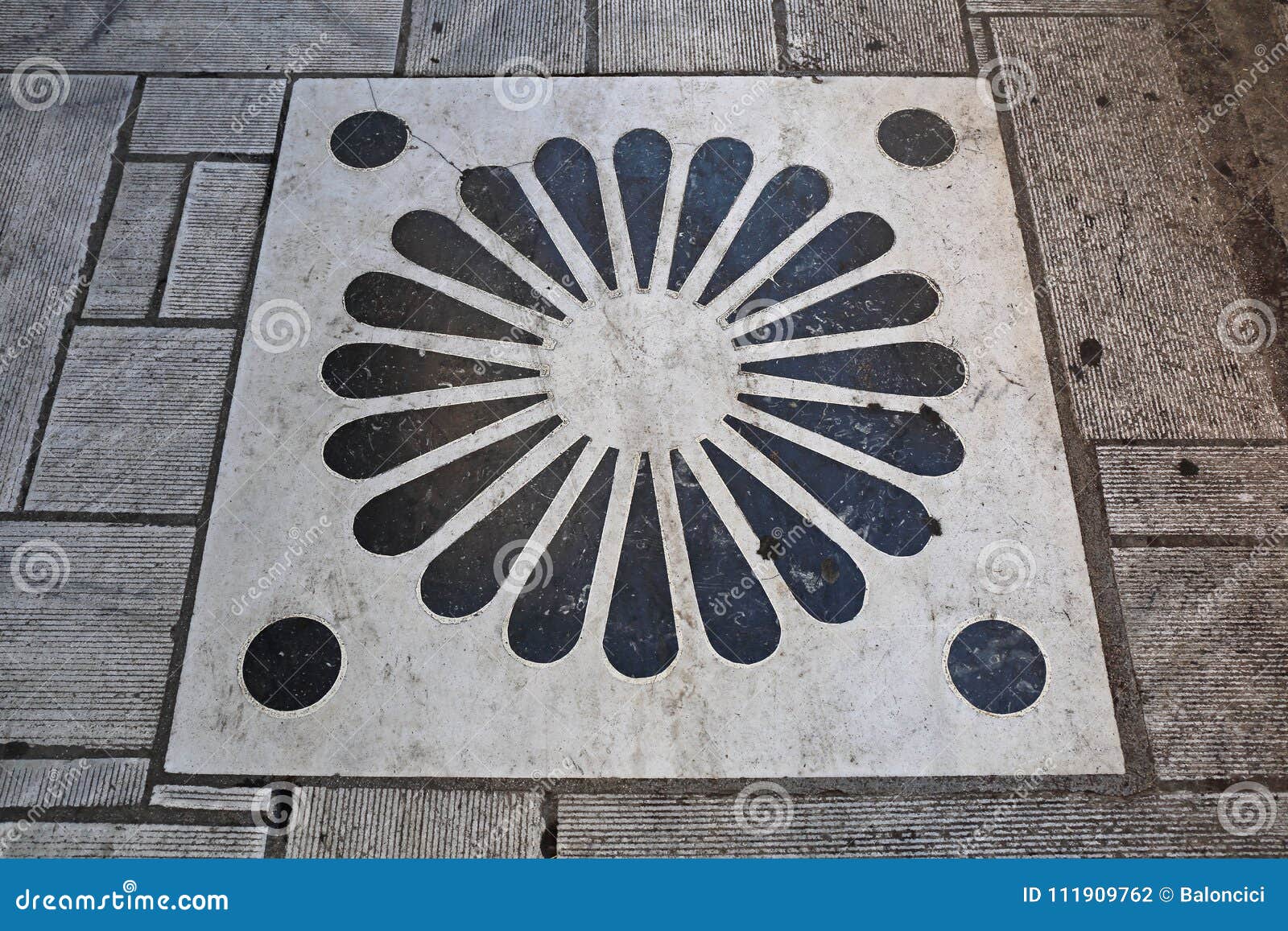 Marble Flower stock photo. Image of pavement, outdoor - 111909762