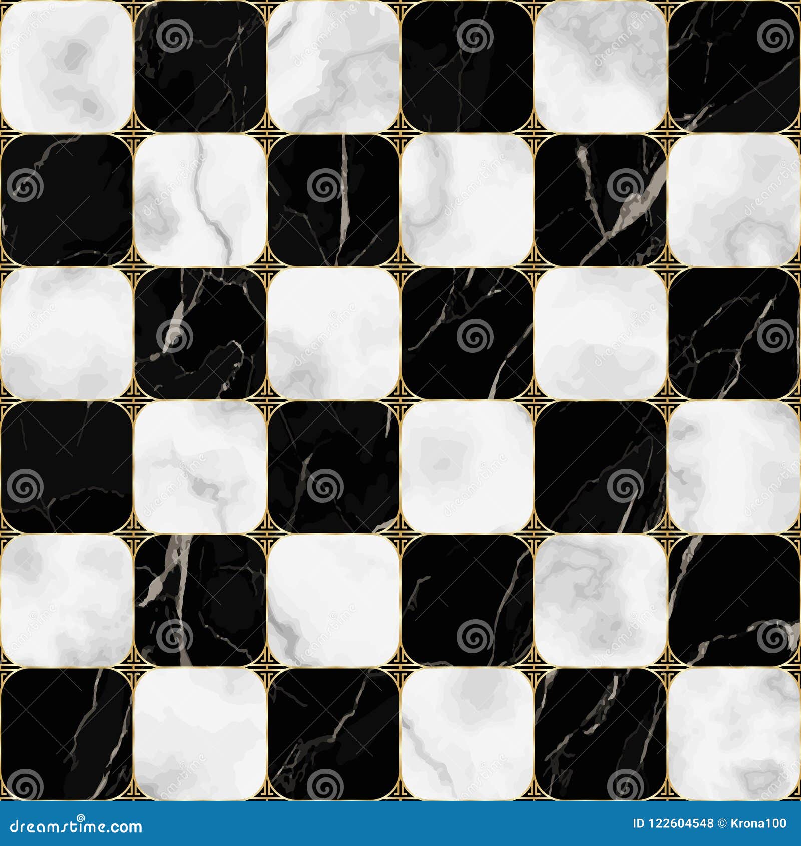 Marble and Golden Asian Geometric Seamless Pattern Stock Vector ...