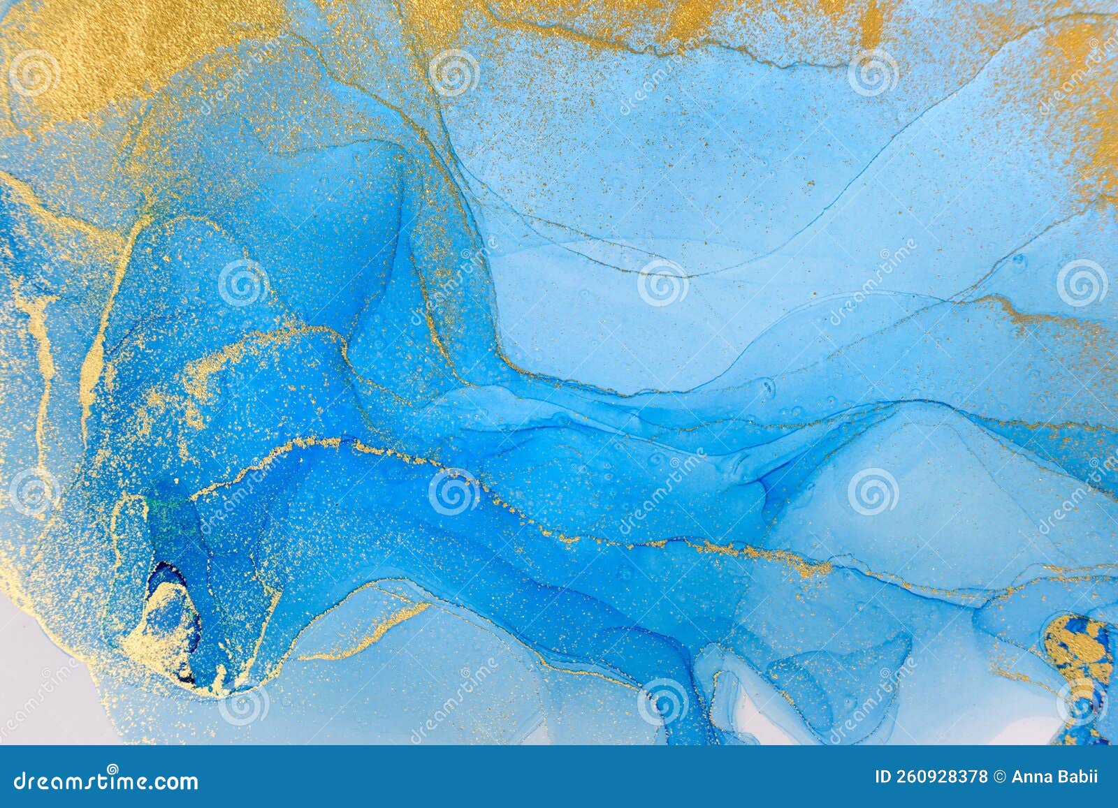Marble Gradient Dark Blue Abstract Artwork Background. Stock Photo ...