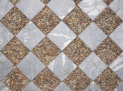 Marble and Gravel Checker Board Pattern Floor Stock Photo - Image of ...