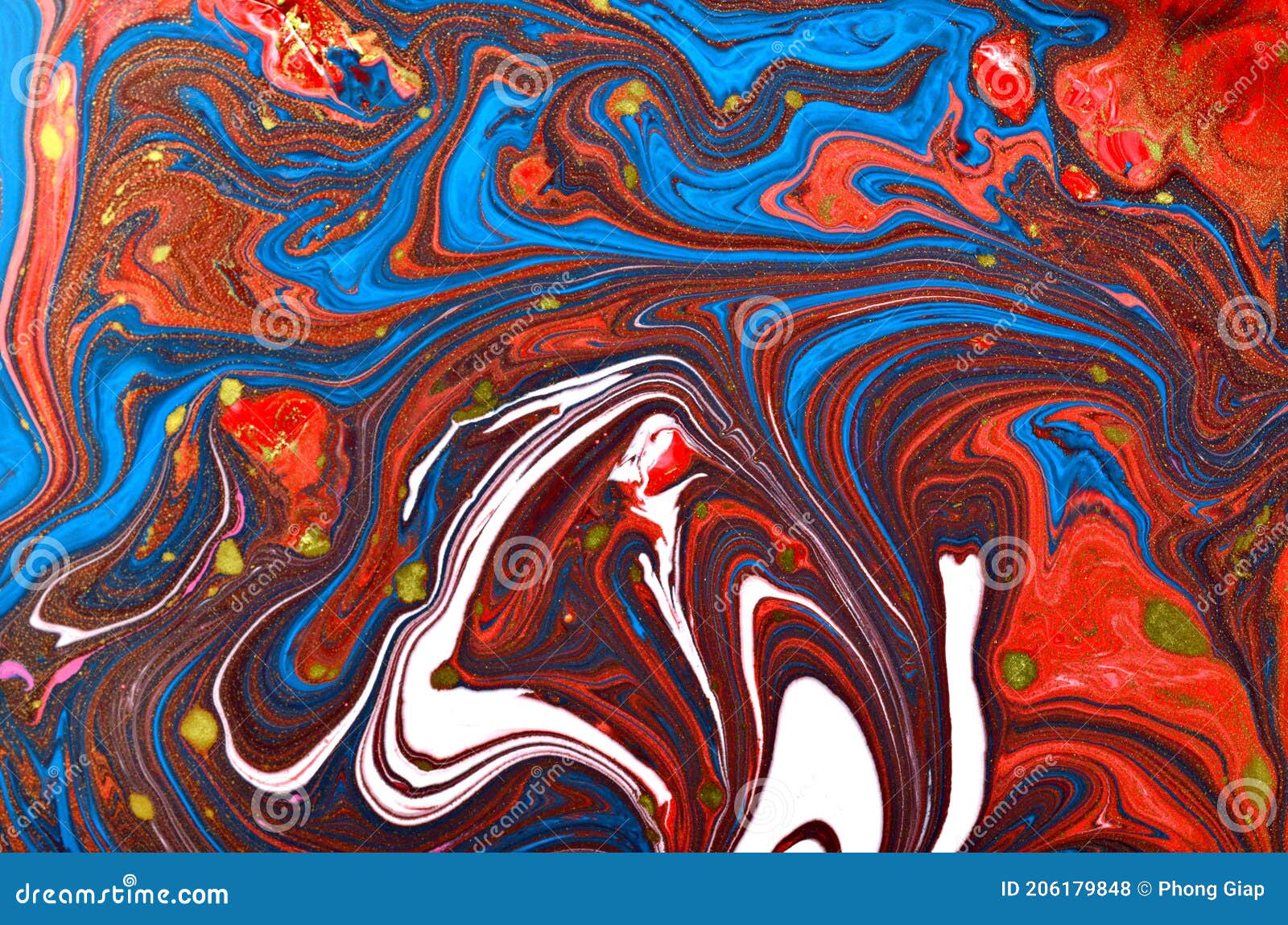 Marble Ink Colorful. Multi Color Marble Pattern of the Blend of Stock ...