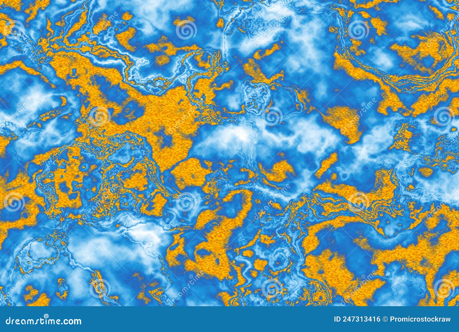 Marble Ink Gold Texture Inkscape Pattern with Light Blue Stock ...