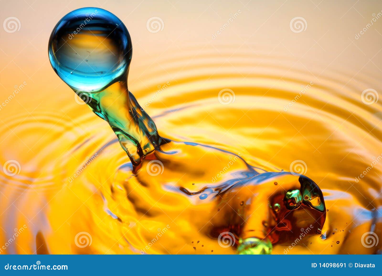 Marble Jumping Out Of Water Stock Image - Image of sphere, ball: 14098691