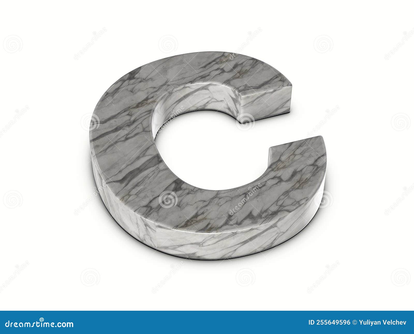 Marble letter C stock illustration. Illustration of design - 255649596