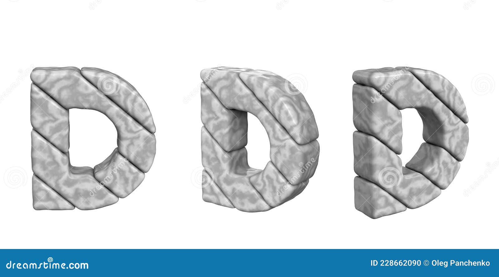 Marble Letters in Different Angles on a Transparent Background. 3d ...
