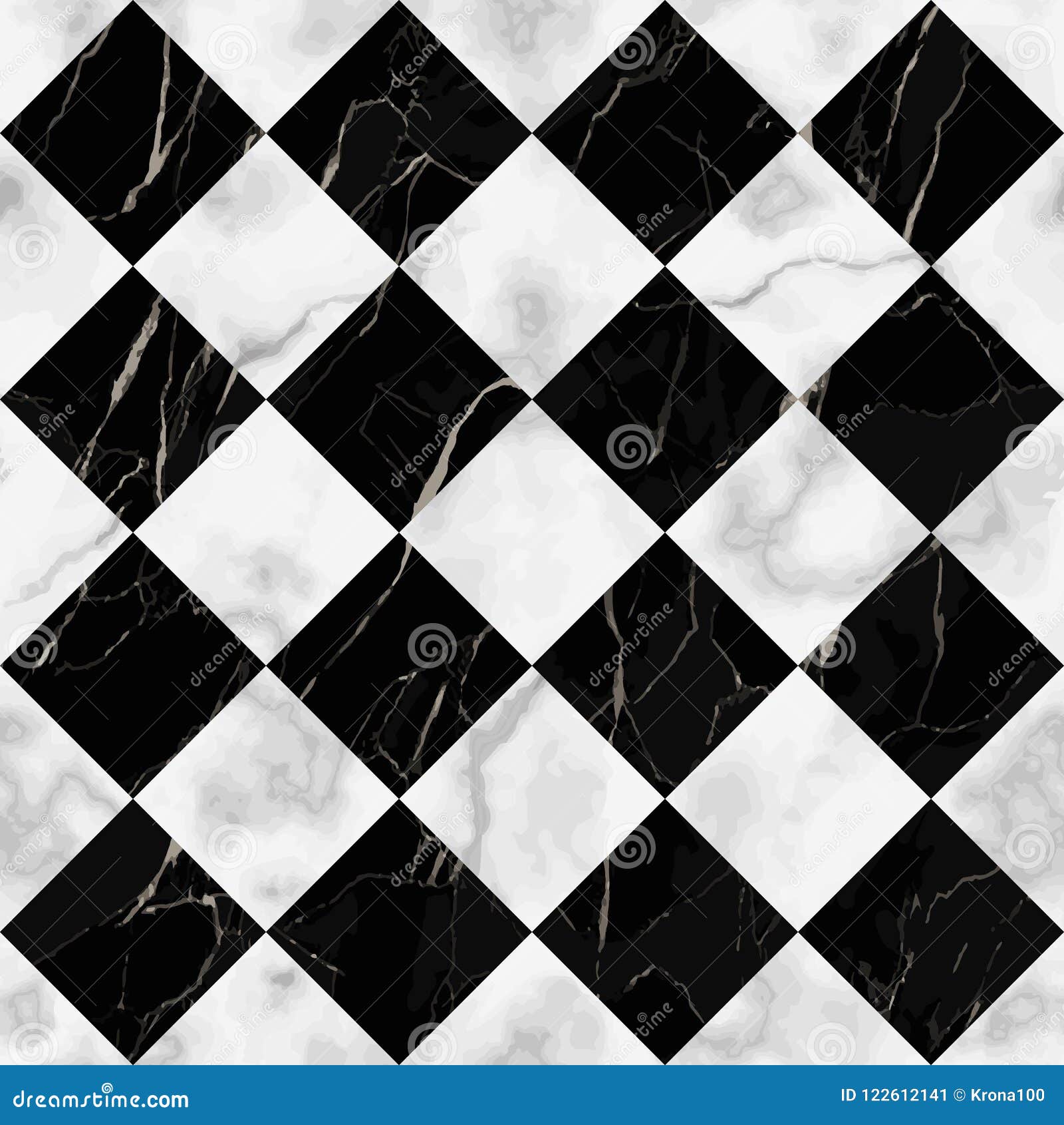 Marble Luxury Check Diagonal Seamless Pattern Stock Vector ...