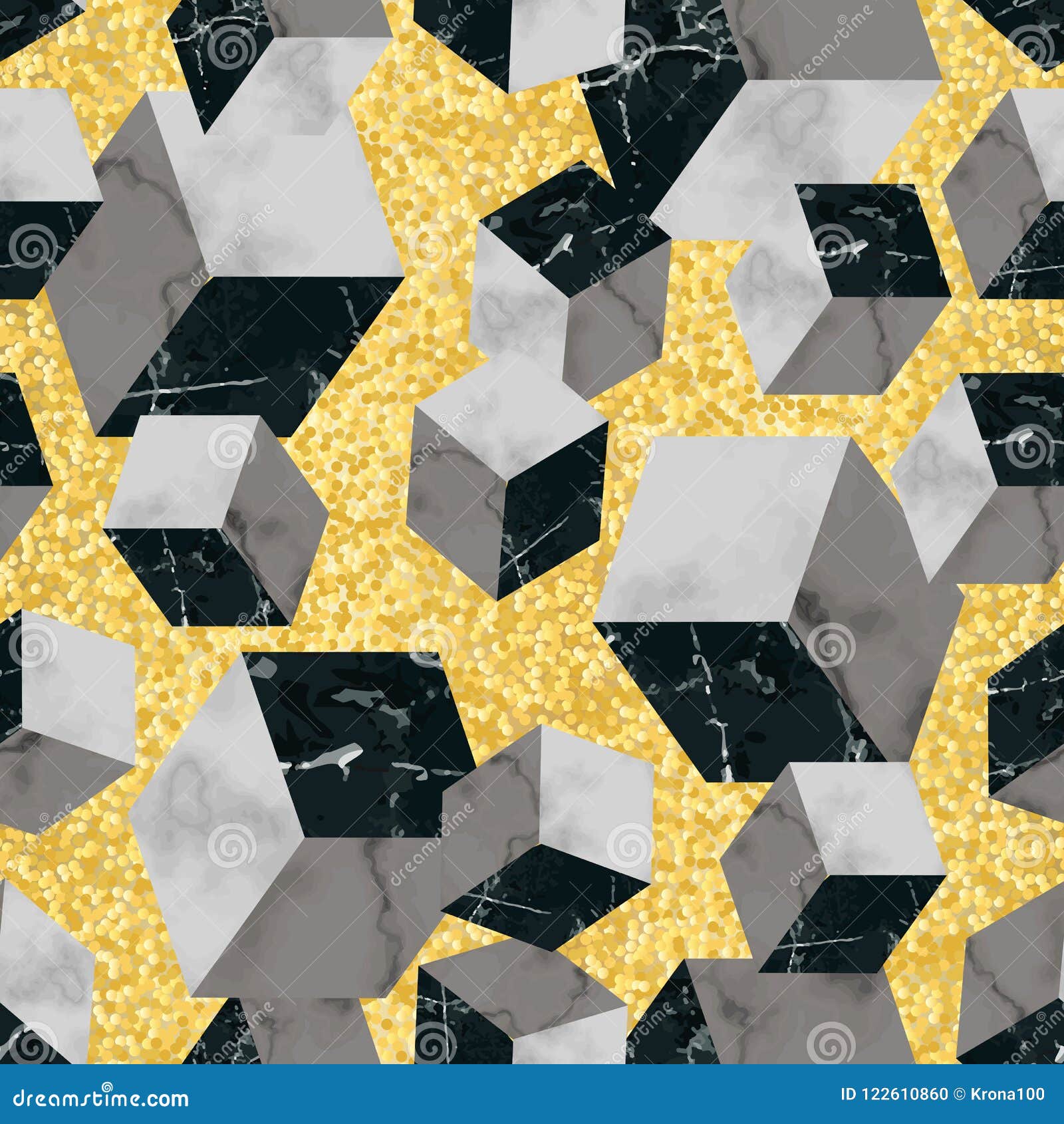 Marble Luxury Geometric Seamless Pattern Stock Vector - Illustration of ...