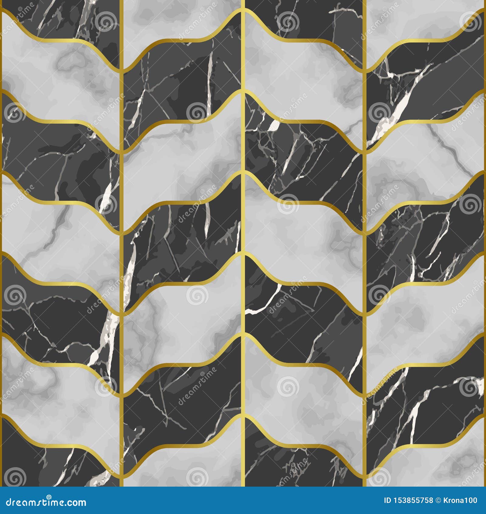 Marble Luxury Seamless Pattern with Golden Decor Stock Vector ...