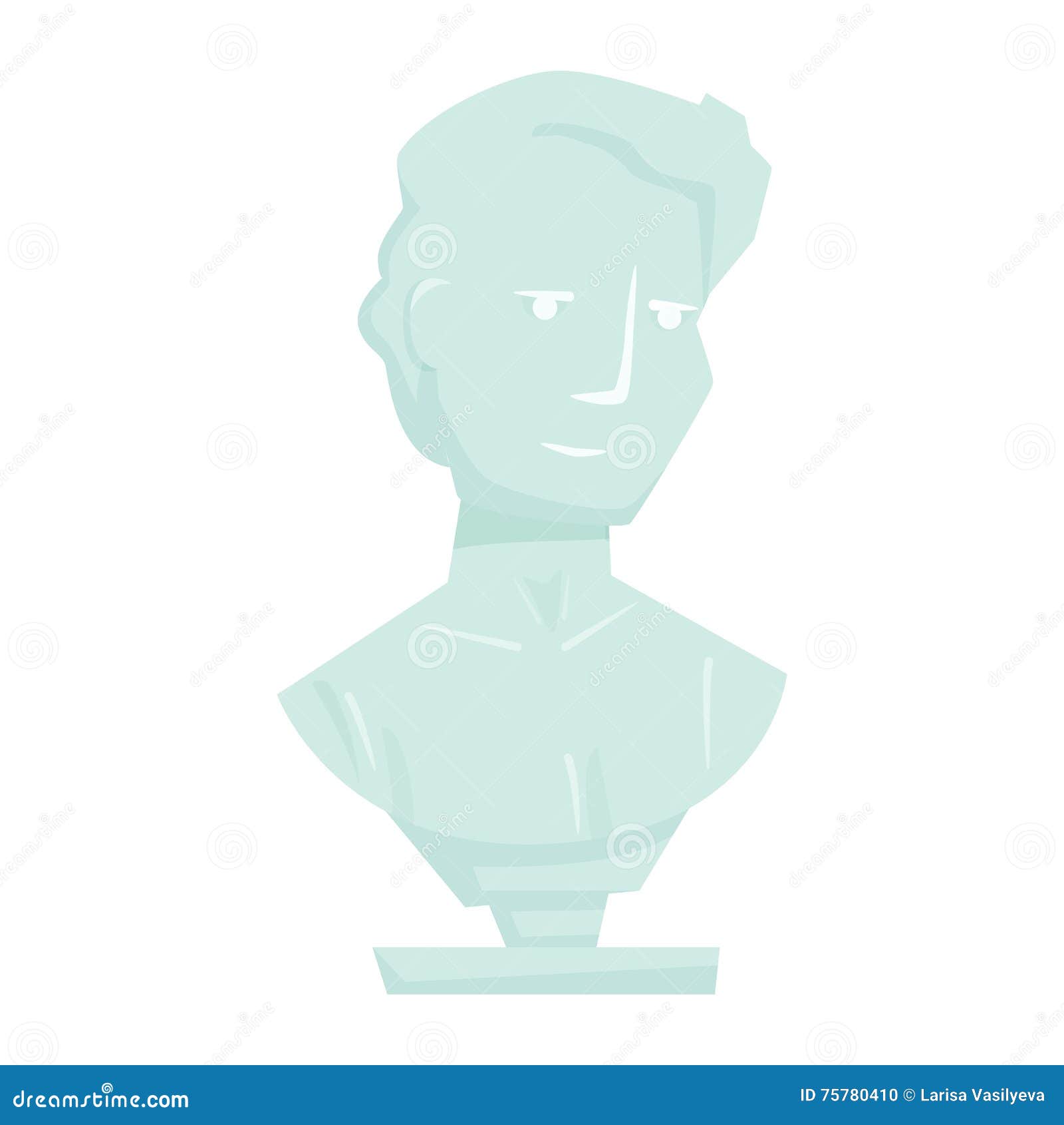 Marble man bust stock vector. Illustration of museum - 75780410