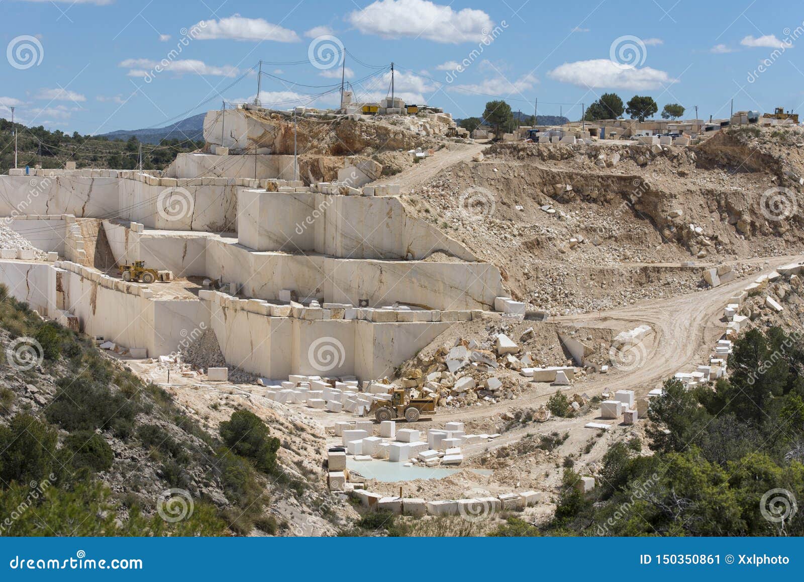 Marble Mine in South Europe Stock Image - Image of digging, earth ...