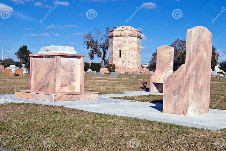 Marble Monuments in Cemetery Stock Photo - Image of trees, grass: 7444724