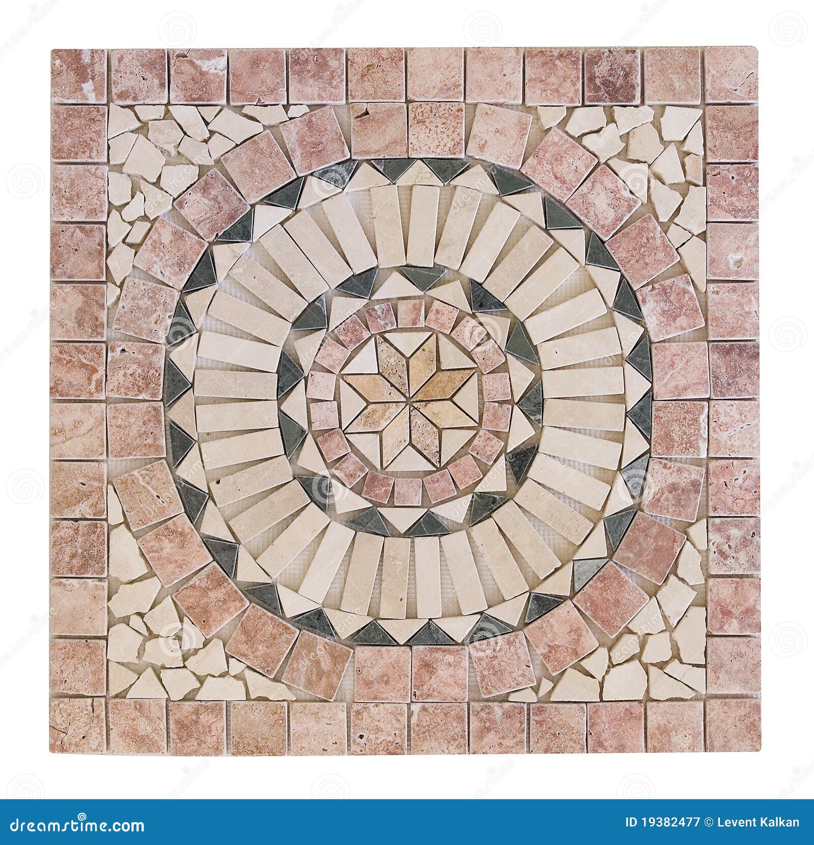 Marble Mosaic with Medallion Shape Stock Image - Image of house ...
