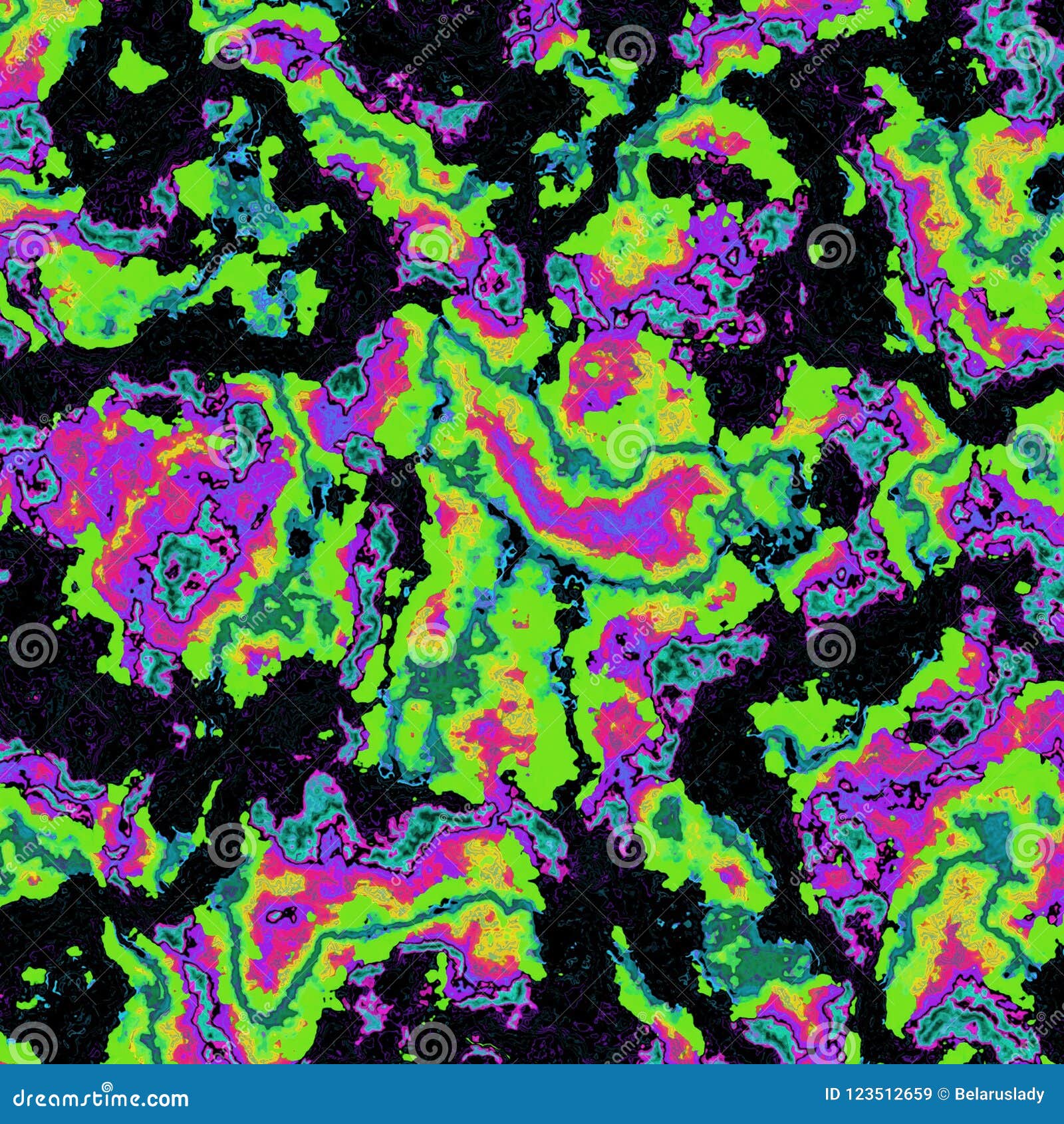 Marble Pattern in Neon Brightful Colors. Stock Illustration ...