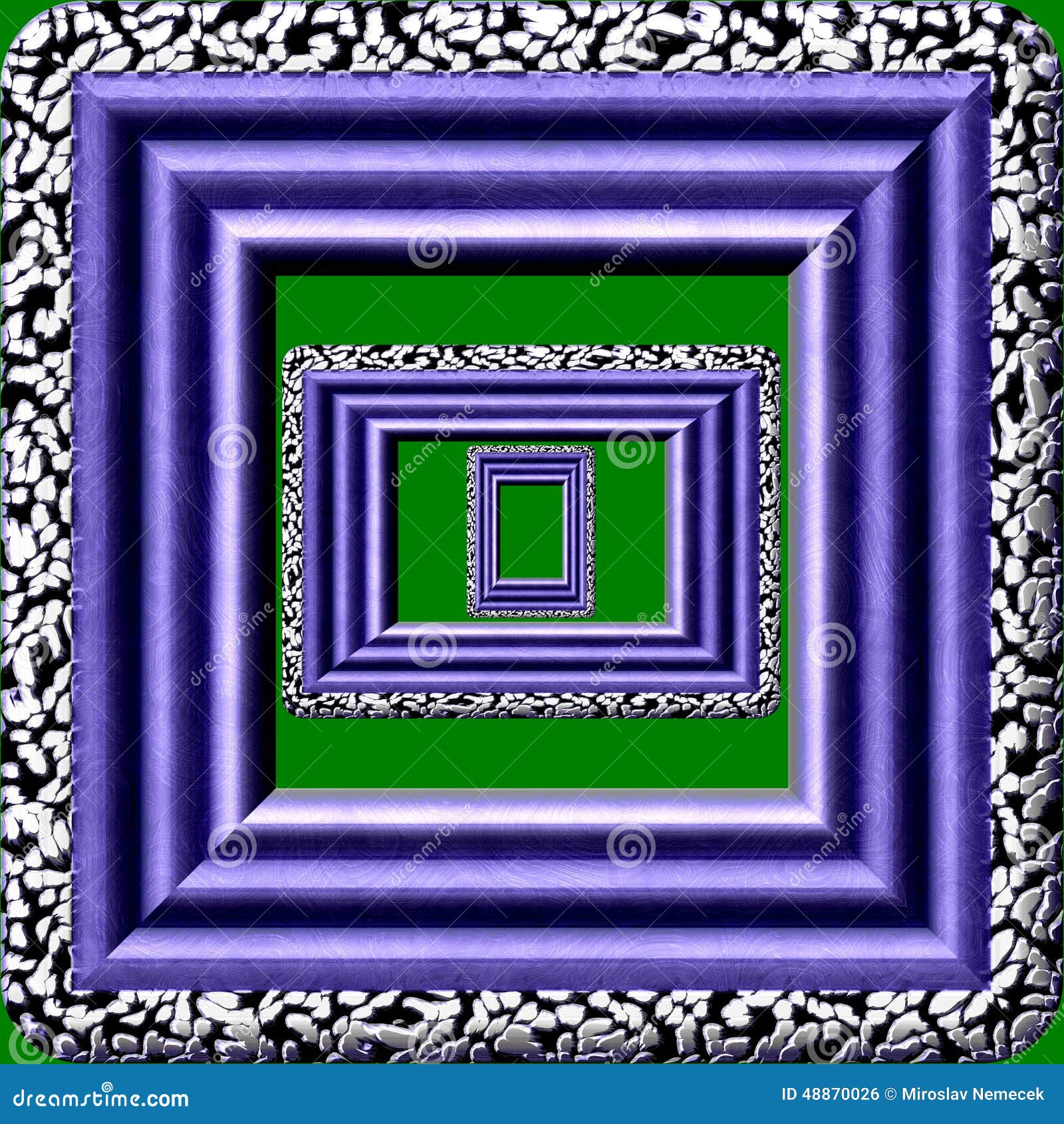 Marble Picture Frame Generated Isolated Texture Royalty-Free Stock ...