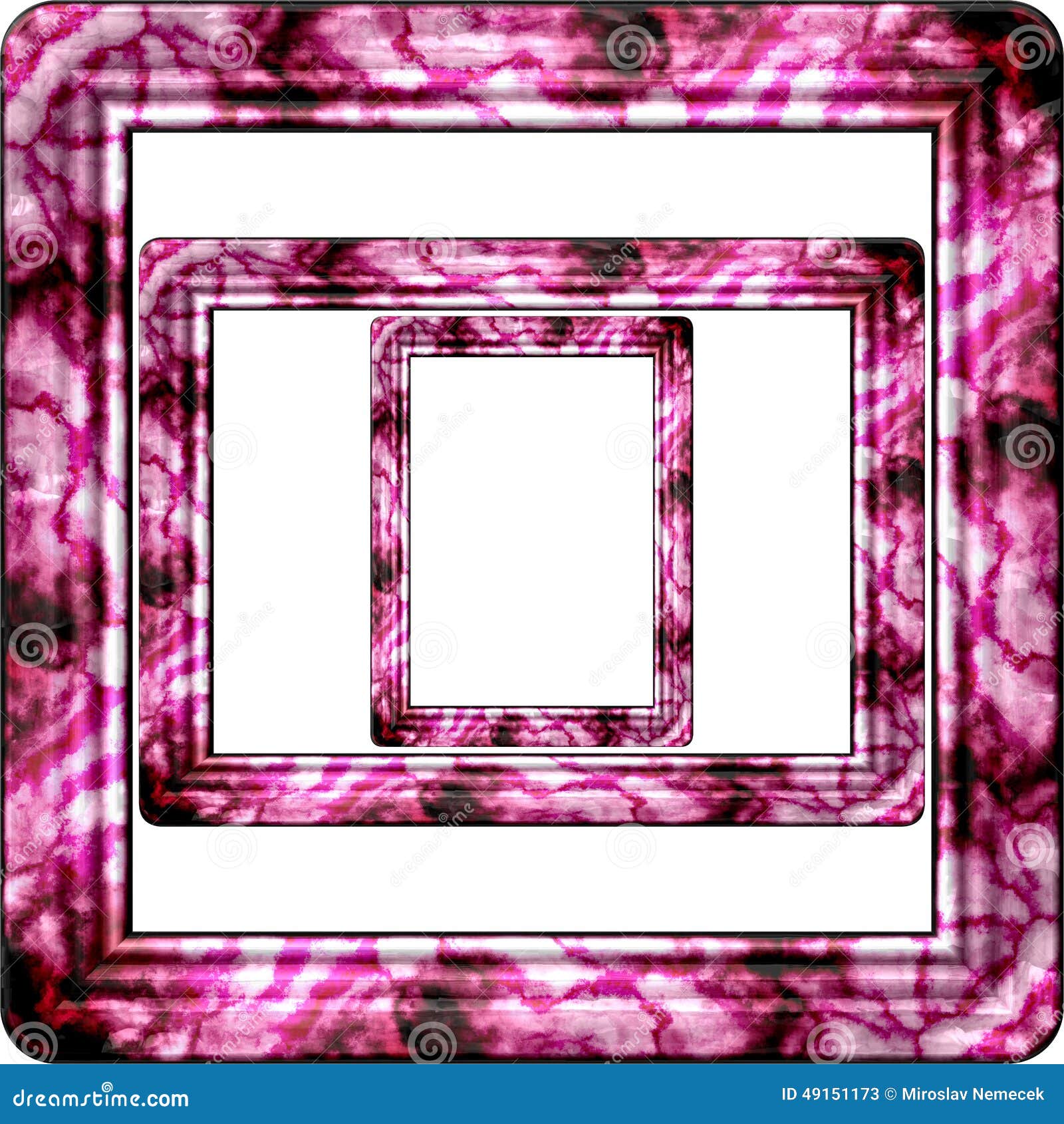 Marble Picture Frame Generated Isolated Texture Royalty-Free Stock ...