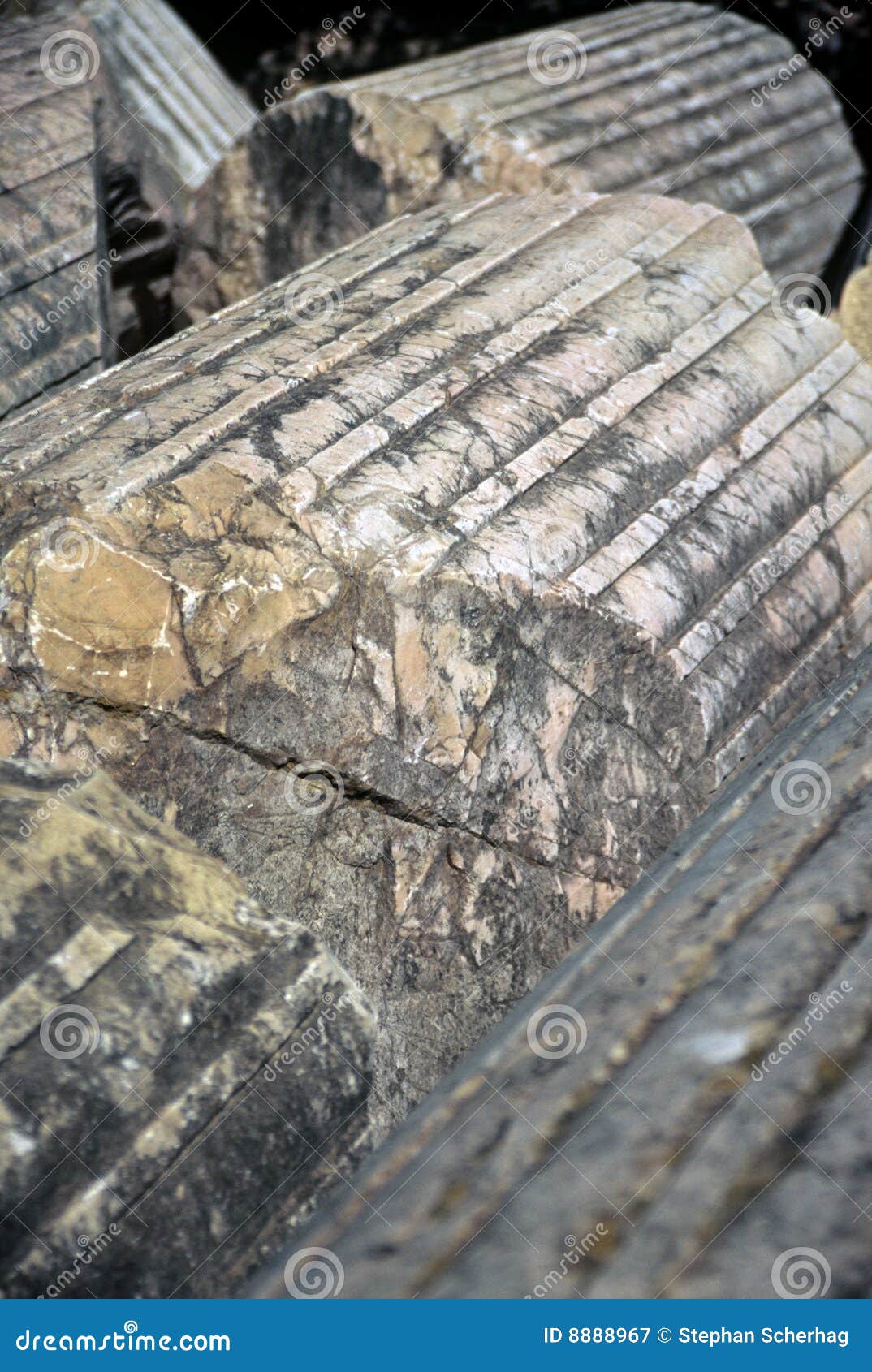 Marble Pillars at Carthage,Tunisia Stock Image - Image of slave ...