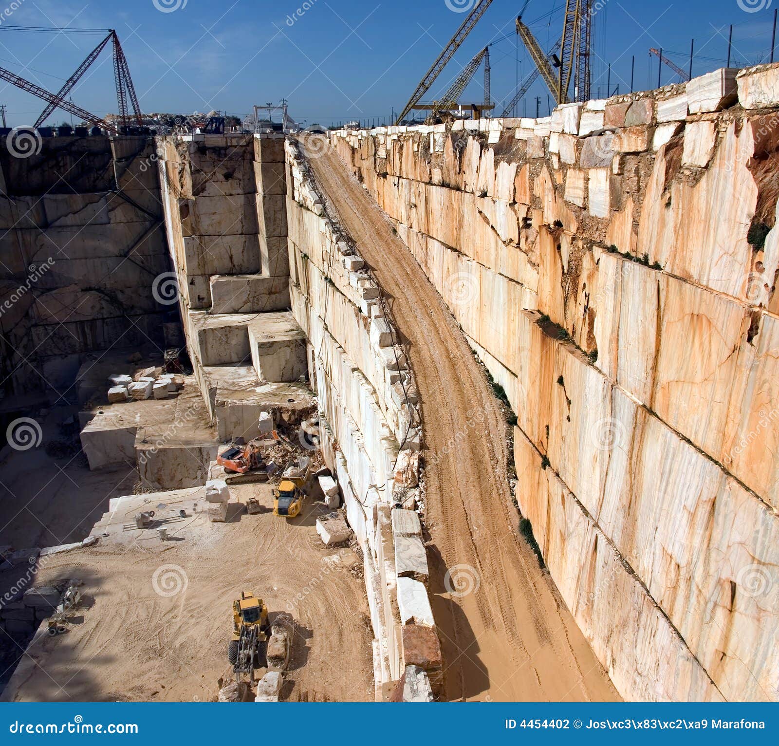 Marble pit stock photo. Image of minerals, labor, excavator - 4454402