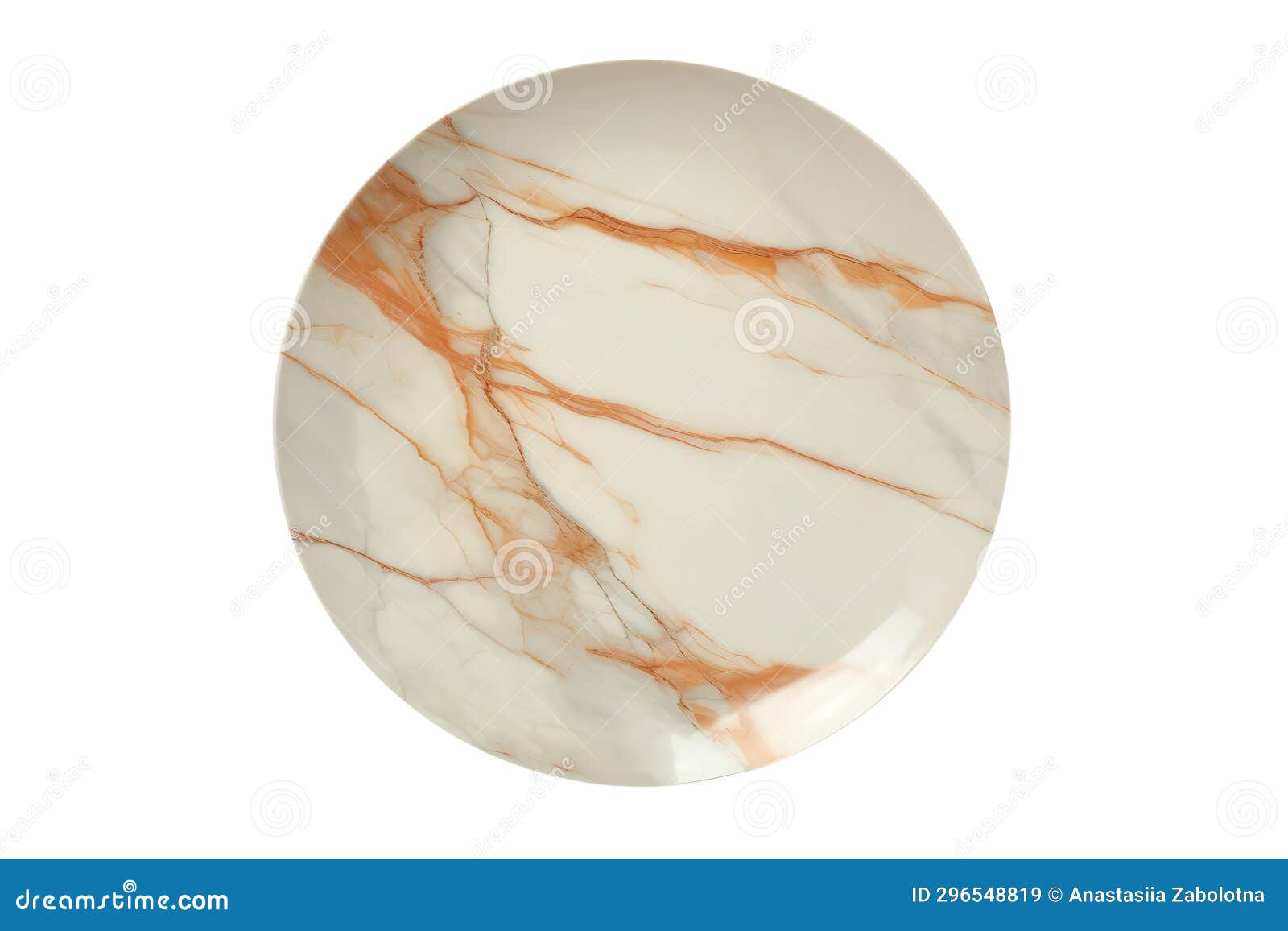 Marble Plate with Subtle Veining and Polished Glossy Finish Stock ...