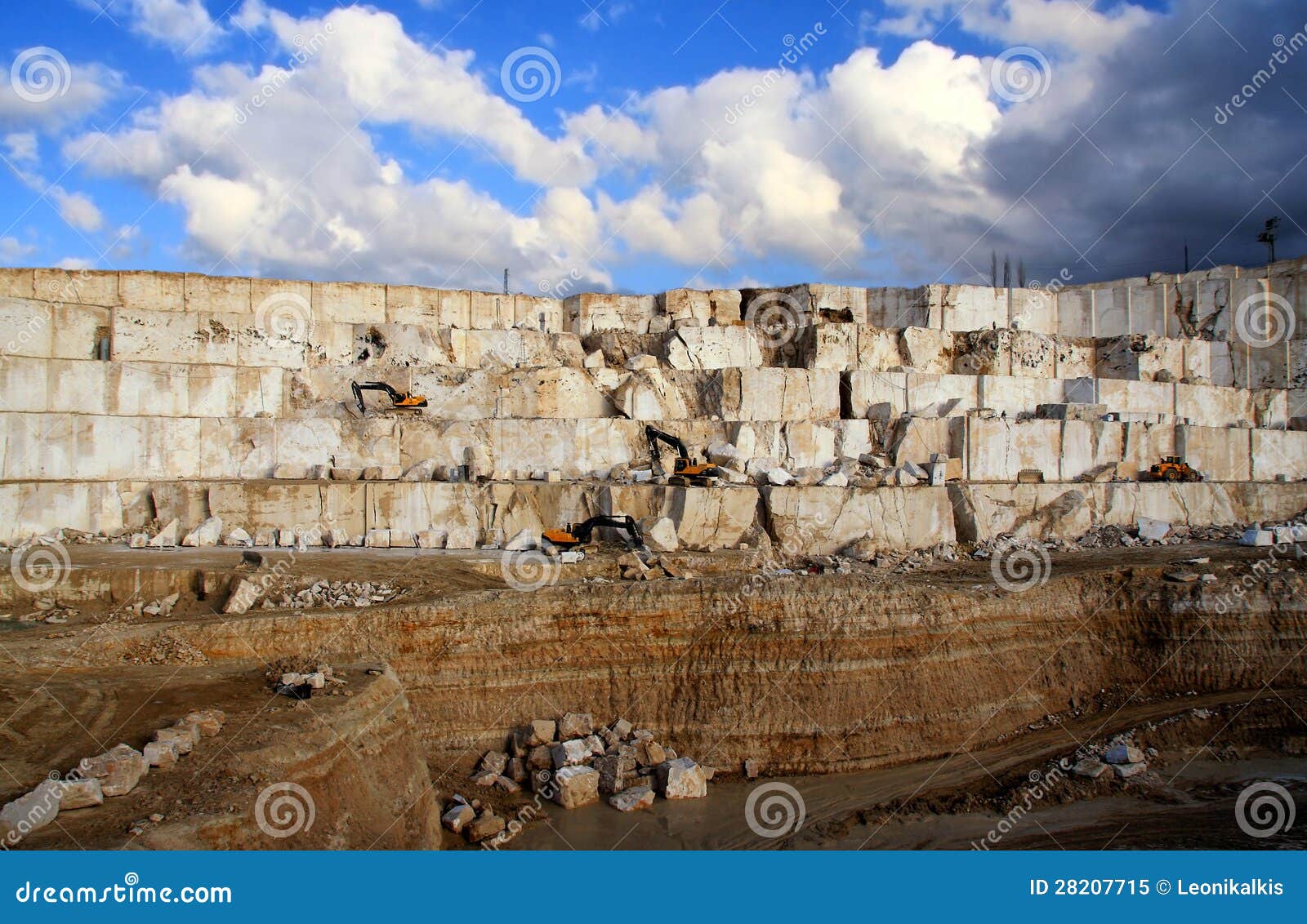 Marble quarry stock image. Image of digging, machinery - 28207715