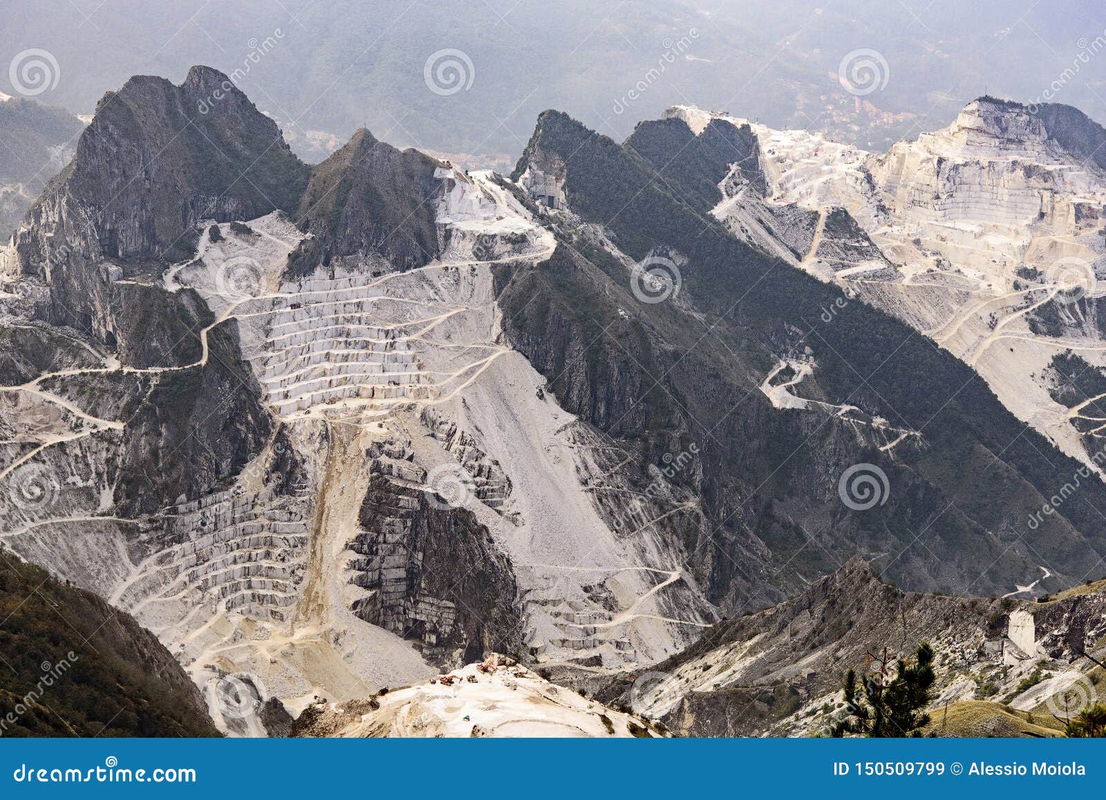 Marble Quarry in the Apuan Alps Stock Image - Image of dust, strength ...