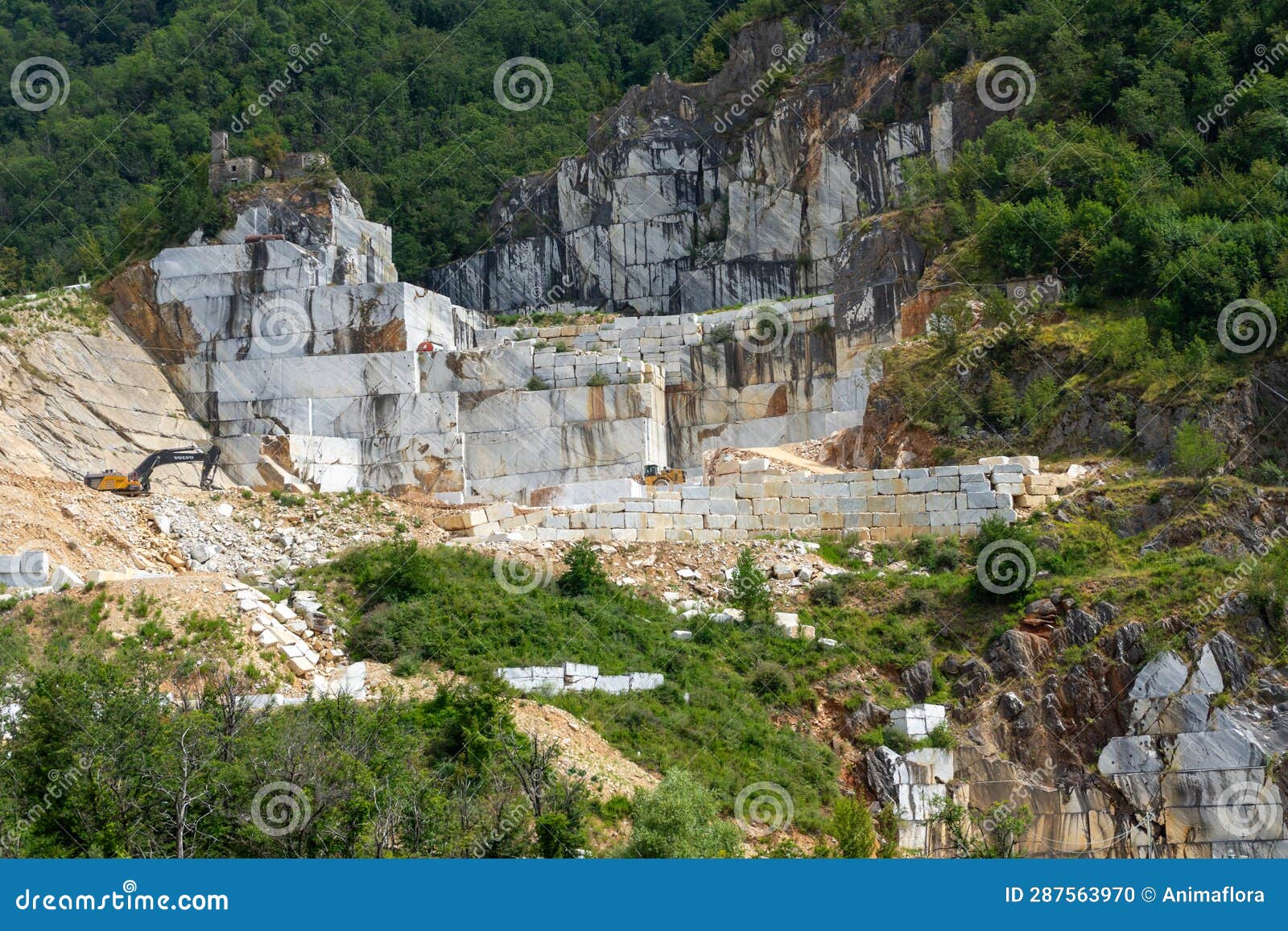 Marble Quarry in Carrara, Italy Stock Photo - Image of natural, hollow ...