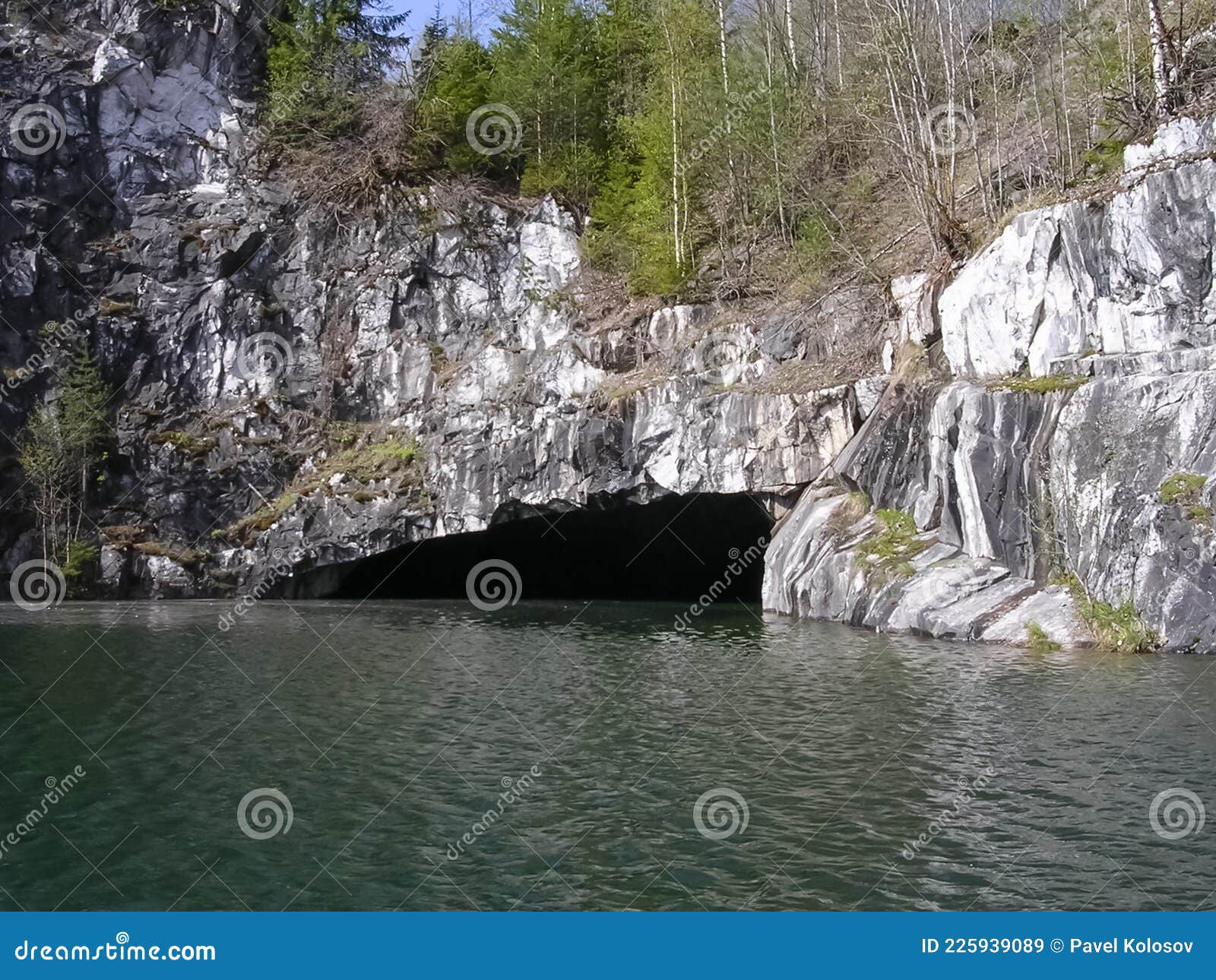 Marble Quarry, Mining of Marble for the Needs of Industry Stock Image ...