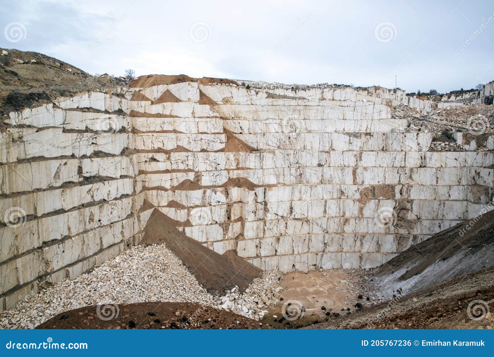 Marble quarry stock photo. Image of rock, natural, mining - 205767236
