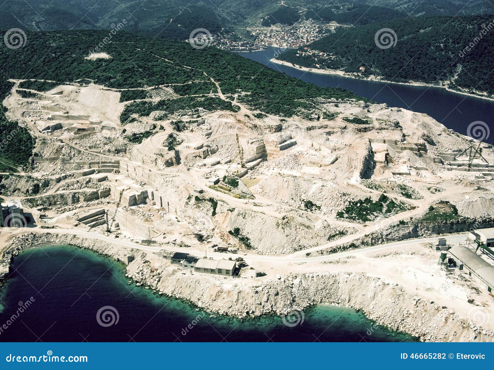 Marble Quarry at Pucisca, Brac Island Stock Photo - Image of industrial ...
