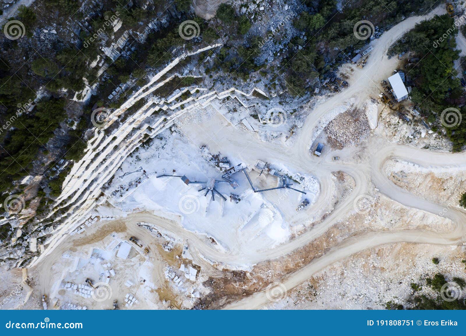 Marble Quarry Site in Thassos, Greece Stock Image - Image of nature ...