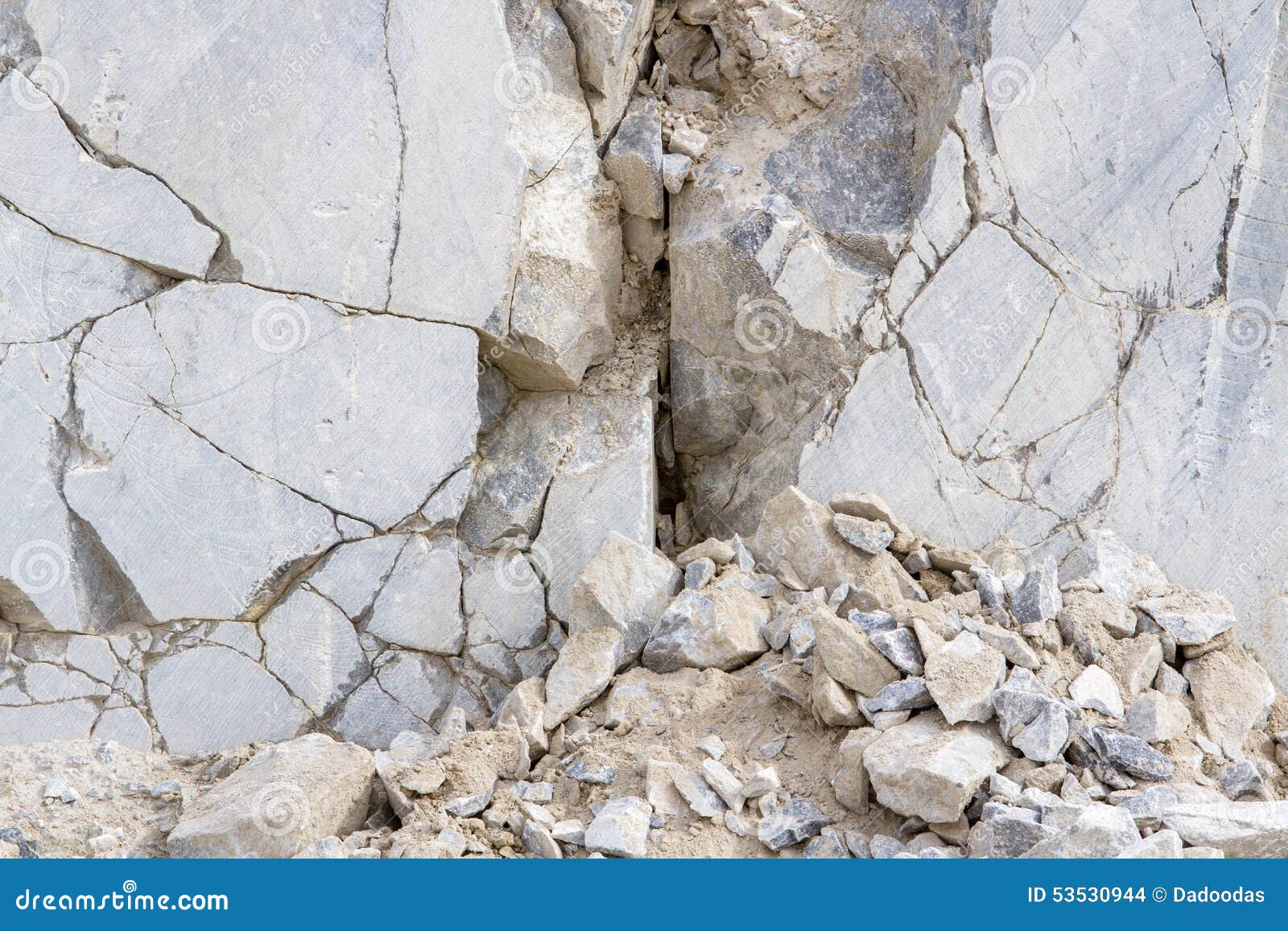 A Quarry Of White Marble. The Precious White Marble Has Been Extracted ...