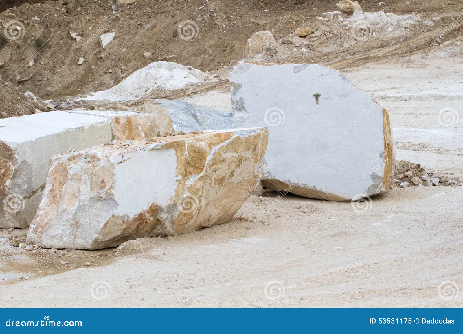 Marble Quarry, White Marble Stock Image - Image of landscape ...