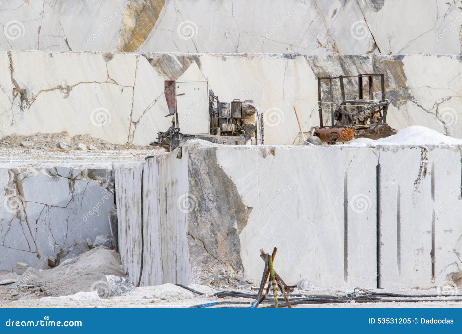 Marble Quarry, White Marble Stock Image - Image of grey, marble: 53531205