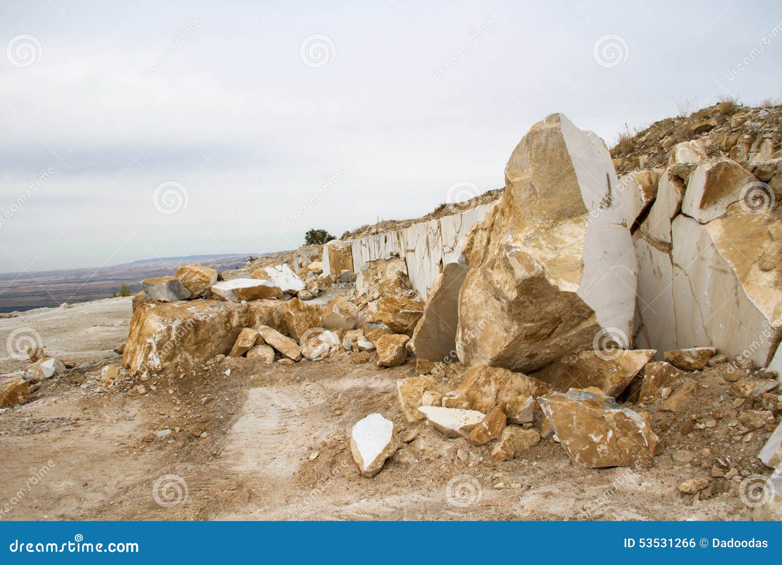 Marble Quarry, White Marble Stock Photo - Image of scenic, landscape ...