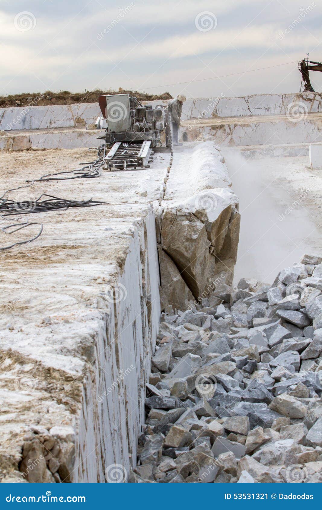 Marble Quarry, White Marble Stock Image - Image of quarries, rock: 53531321