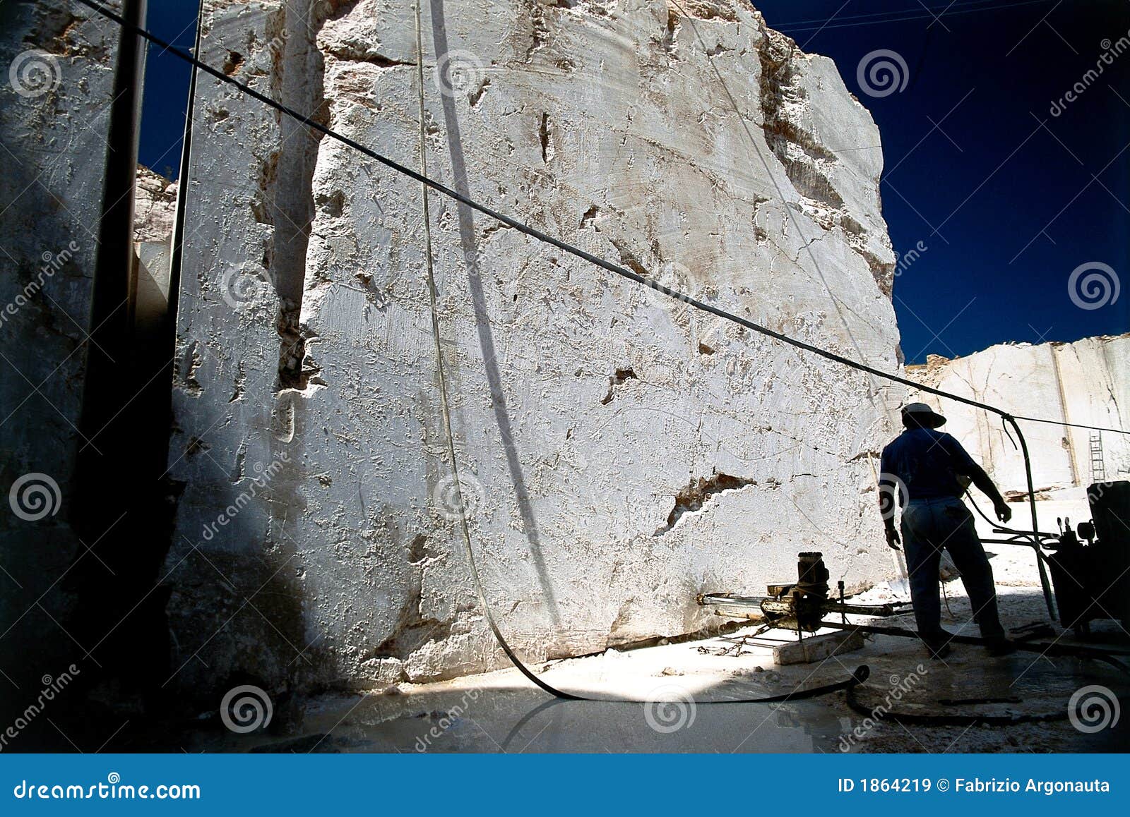 Marble quarry worker stock image. Image of worker, quarry - 1864219
