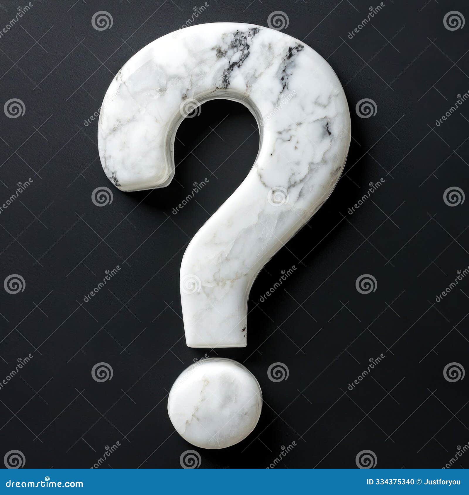 Marble Question Mark on Black Background Stock Illustration ...