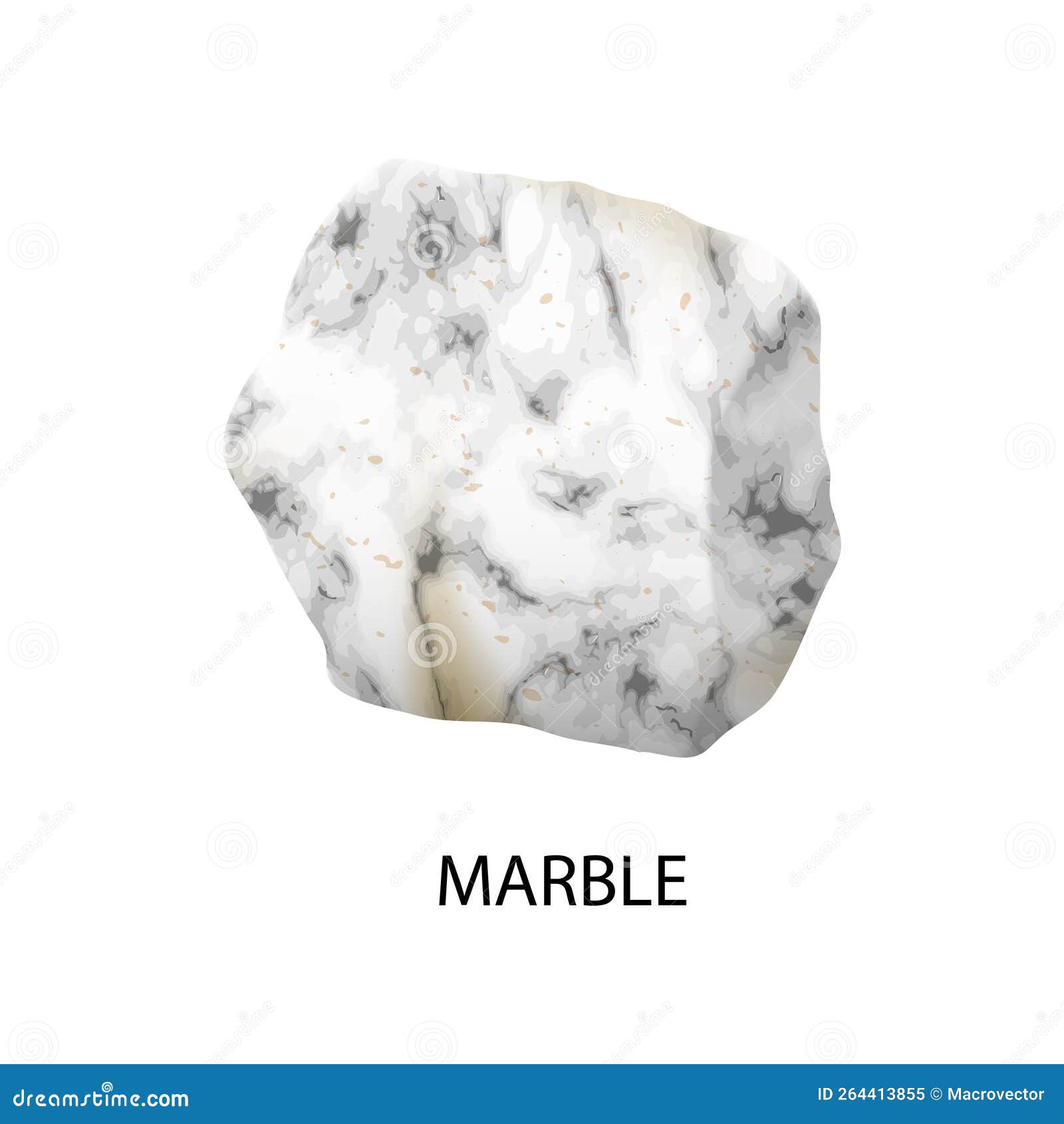Marble Realistic Mineral Composition Stock Illustration - Illustration ...