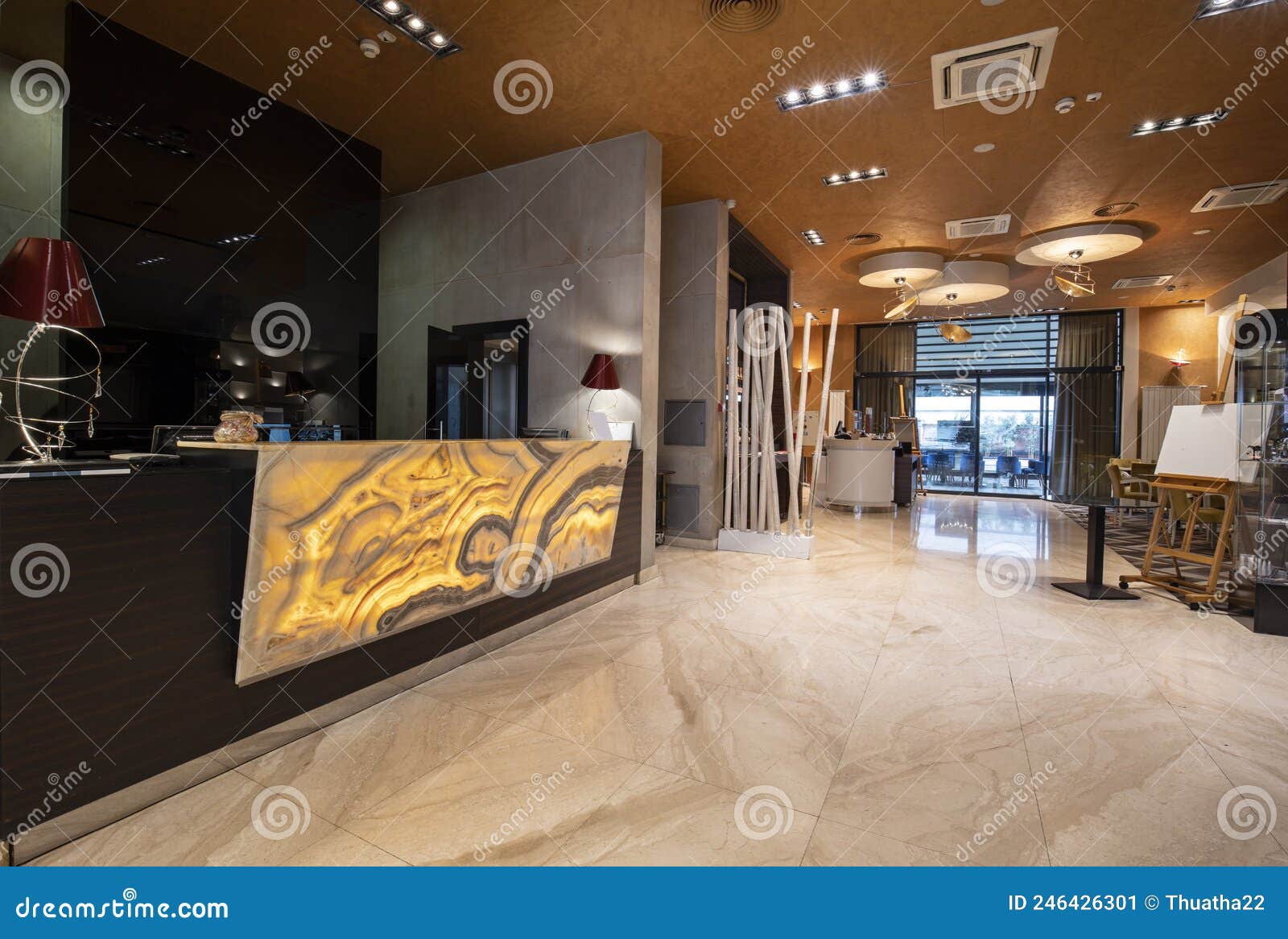 Marble Reception Desk in Hotel Lobby Editorial Photo - Image of design ...