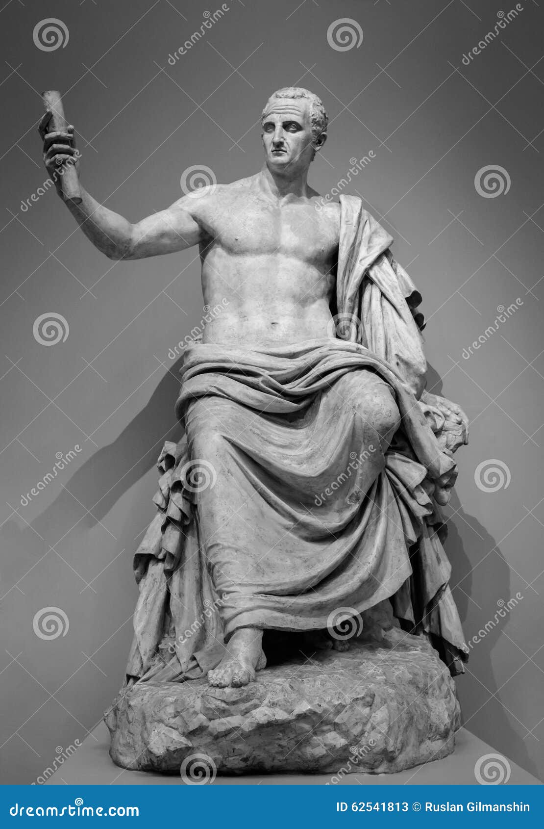 Marble Roman Statue Emperor Nerva Stock Image - Image of authority ...
