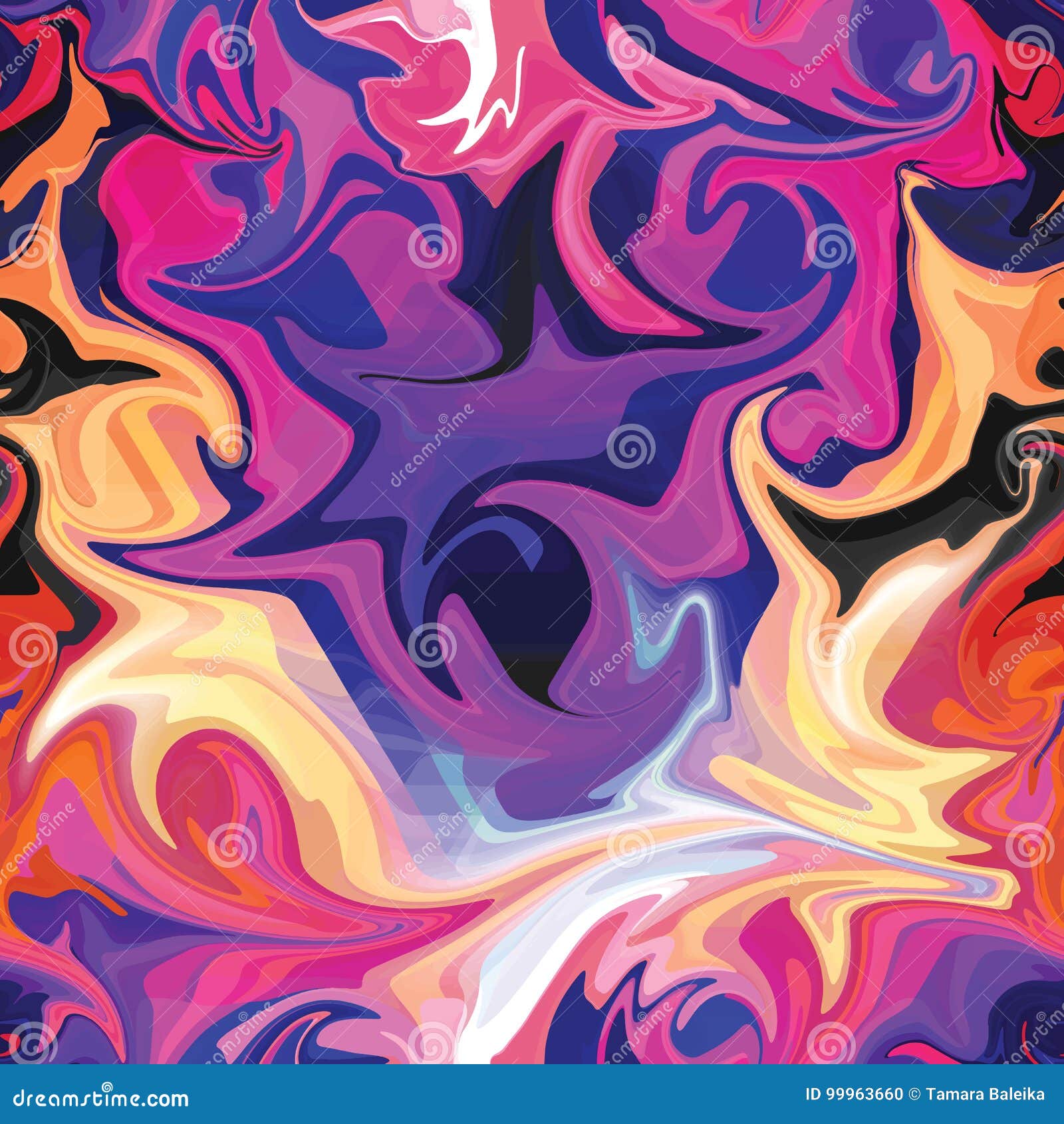 Marble Seamless Pattern in Neon Brightful Colors. Stock Vector ...