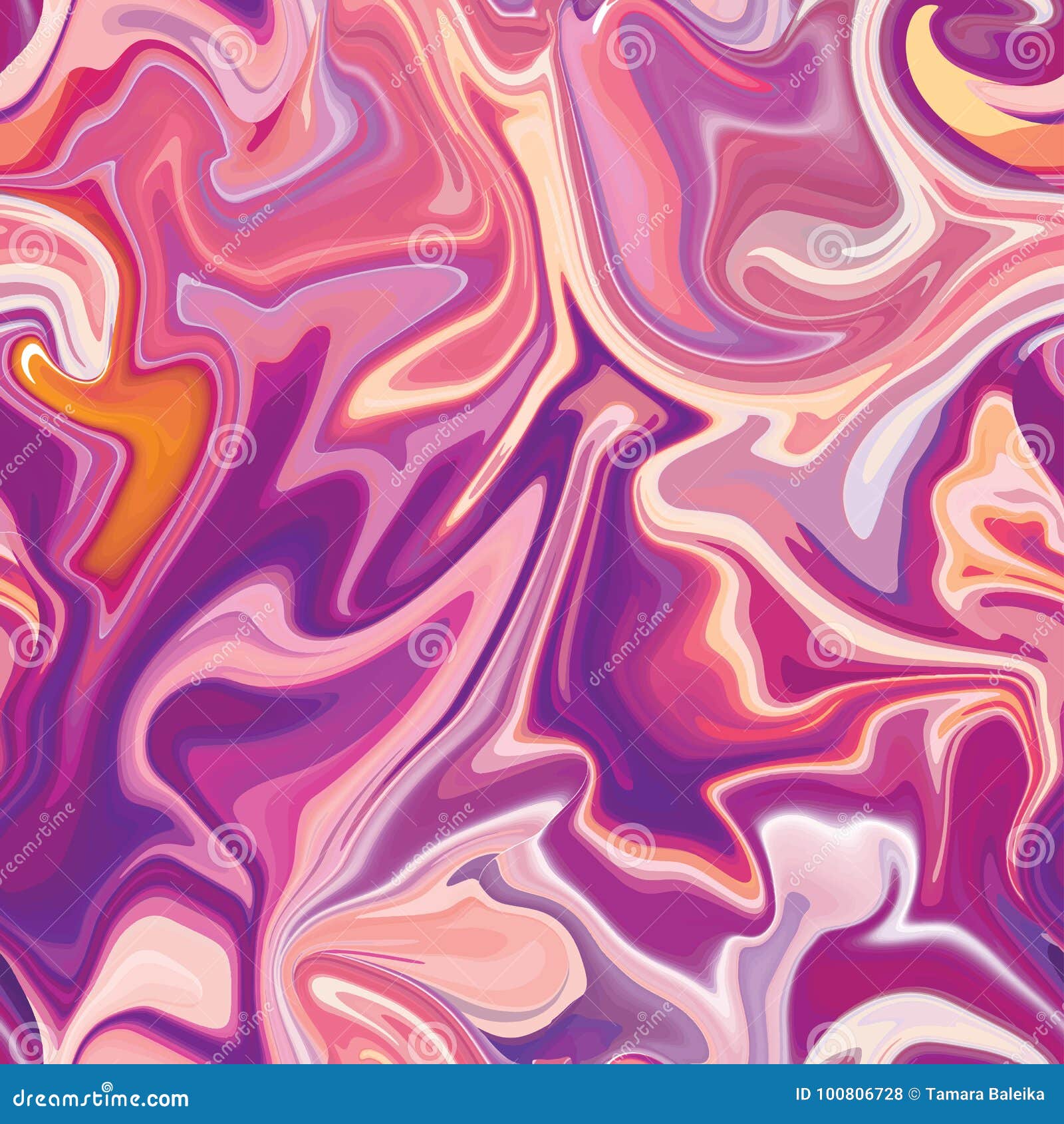 Marble Seamless Pattern In Neon Brightful Colors. Vector Illustration ...