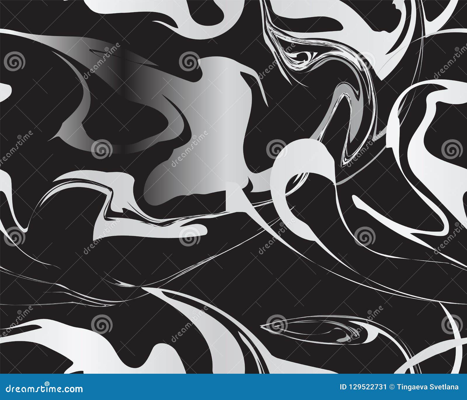 Marble Silver Texture Seamless Pattern Stock Illustration ...