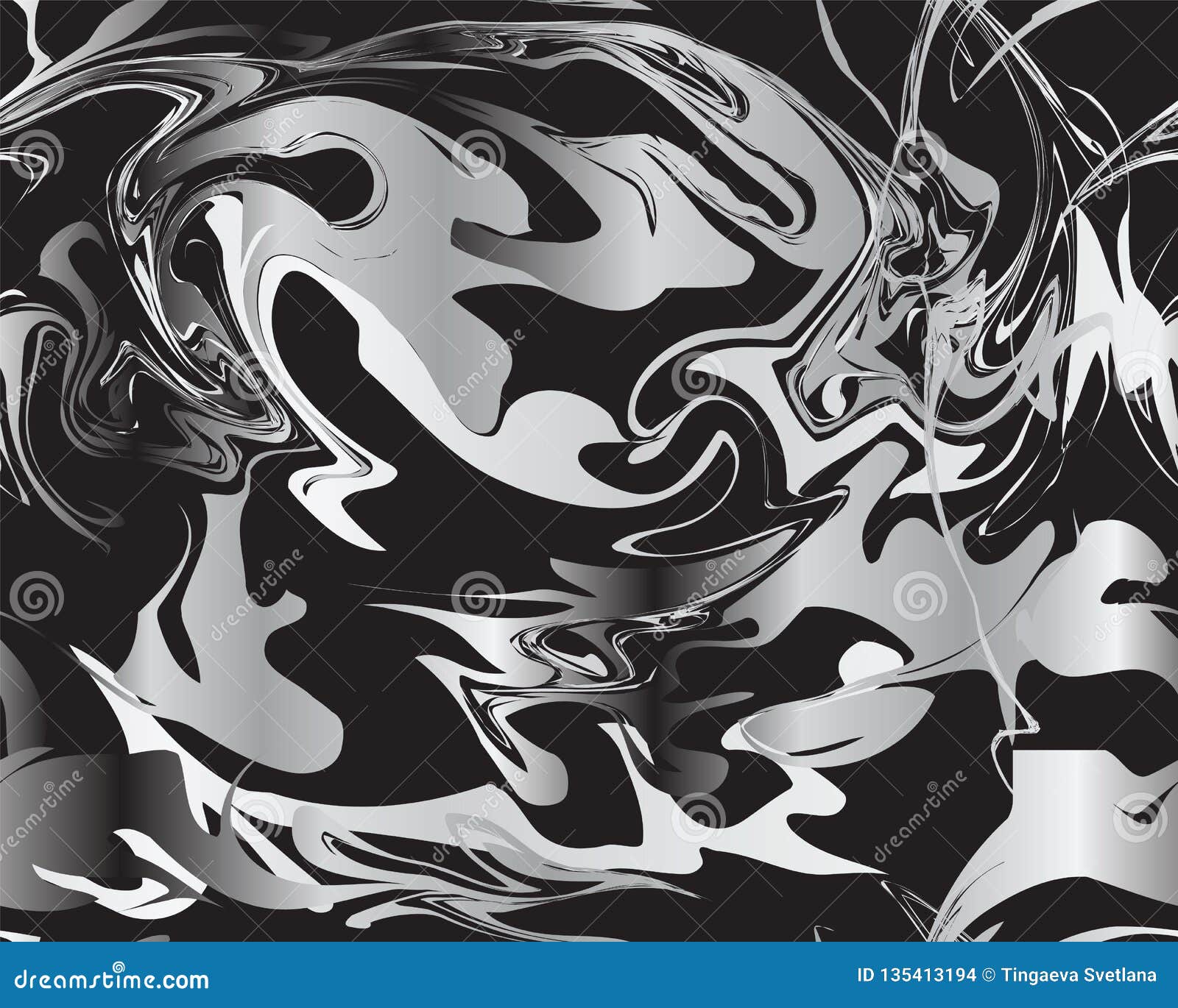 Marble Silver Texture Seamless Pattern Stock Illustration ...