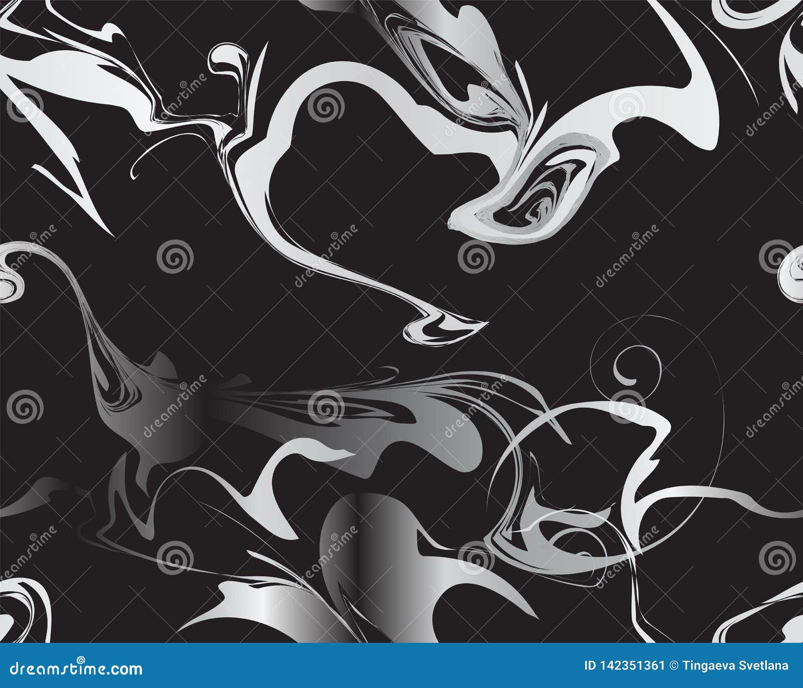 Marble Silver Texture Seamless Pattern Stock Illustration ...