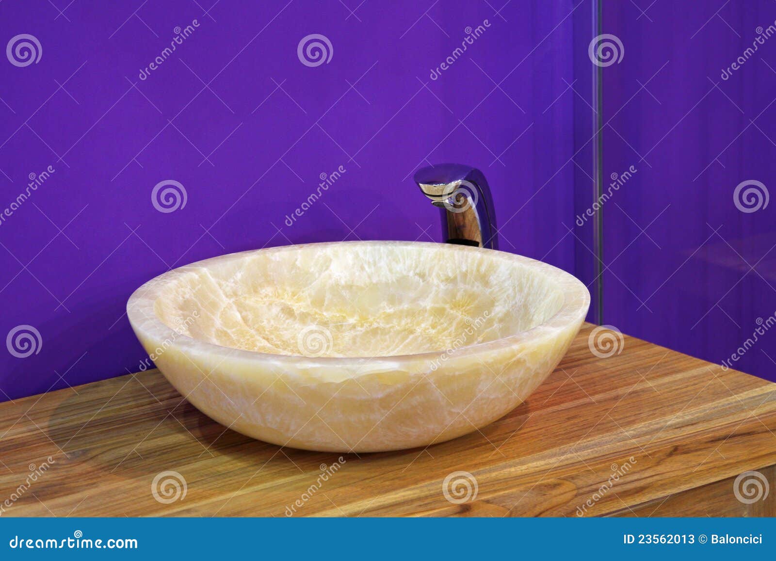 Marble Sink In A Public Restroom With Retro Golden Water Tap With ...