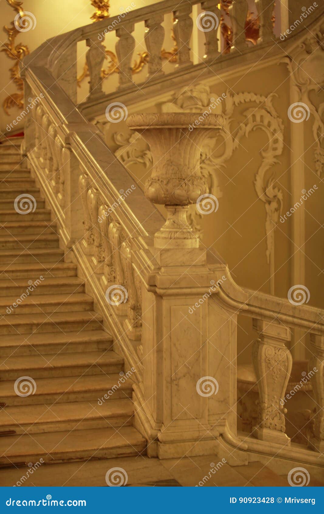 Marble staircase with vase stock photo. Image of royal - 90923428