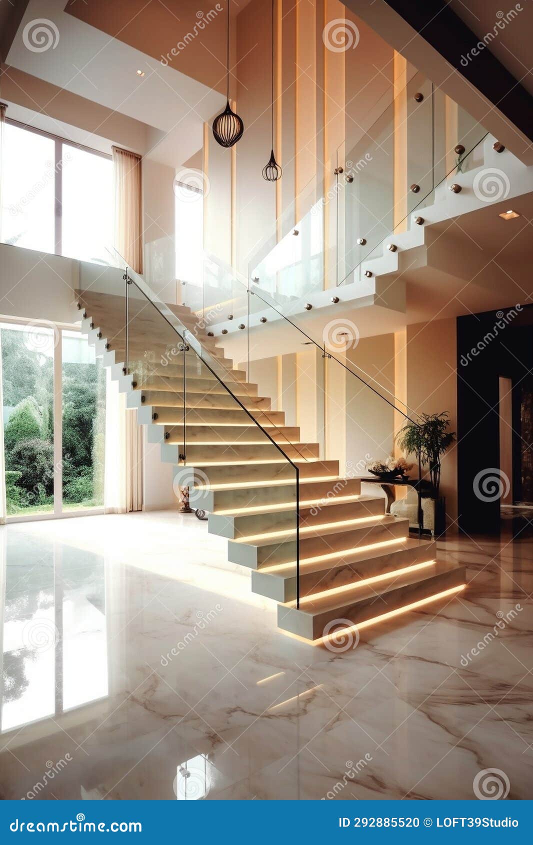 Marble_stairs_with_led_lights_1695522493119_3 Stock Illustration ...